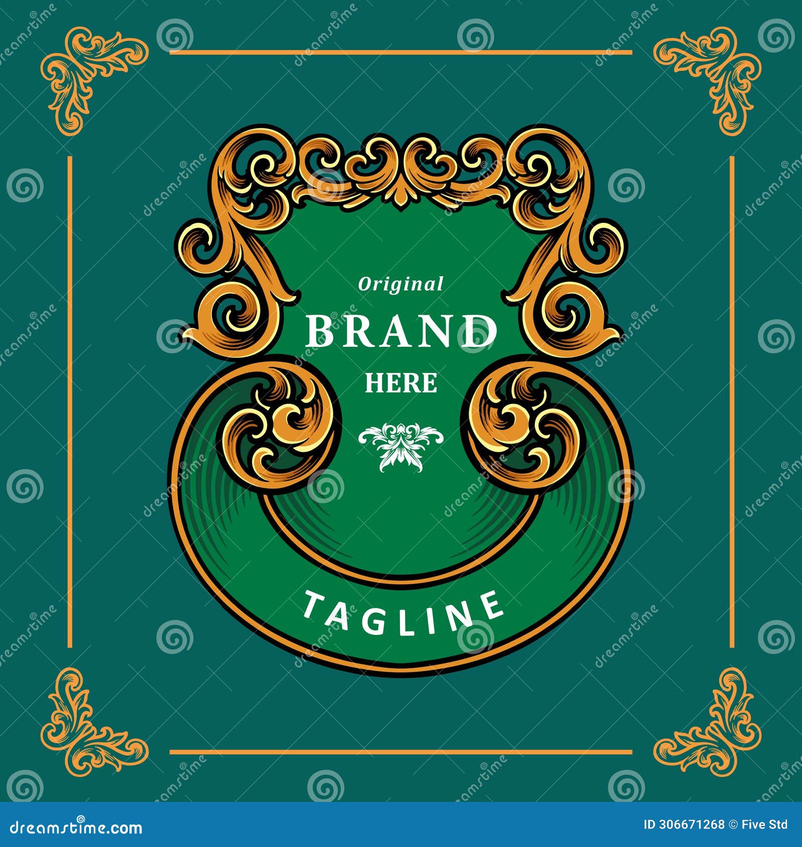 Classic Label Design for Food Packaging Stock Vector - Illustration of ...