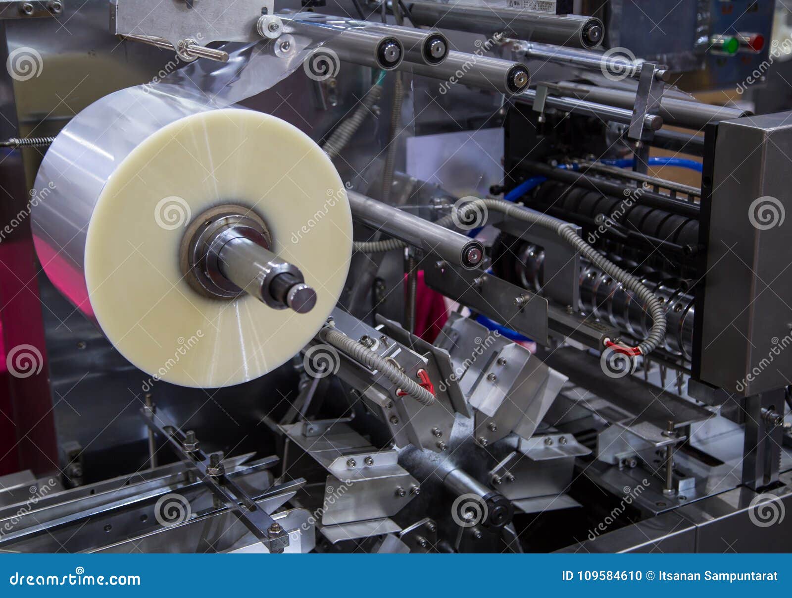 Food packaging machine stock photo. Image of operate - 109584610