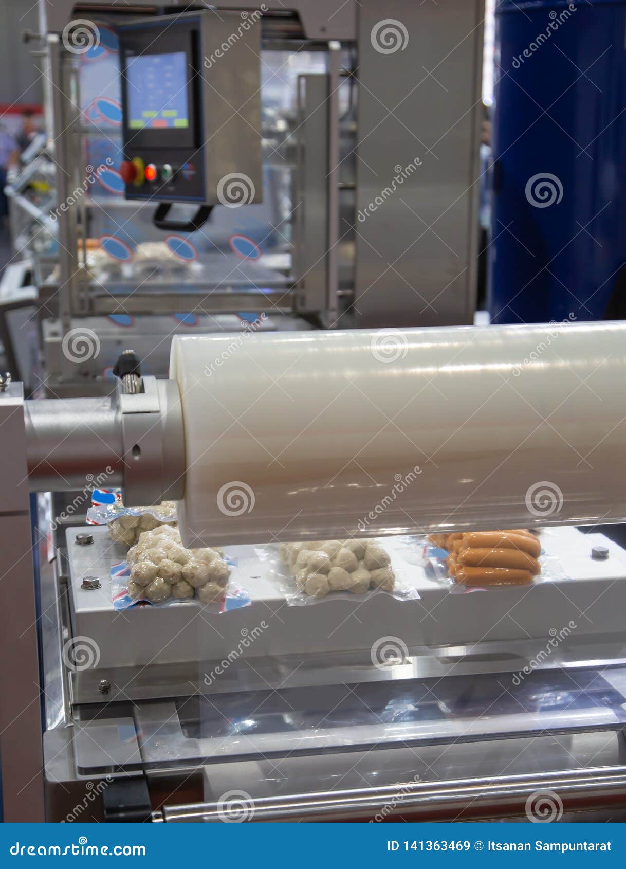 Food packing machine stock image. Image of equipment - 141363469