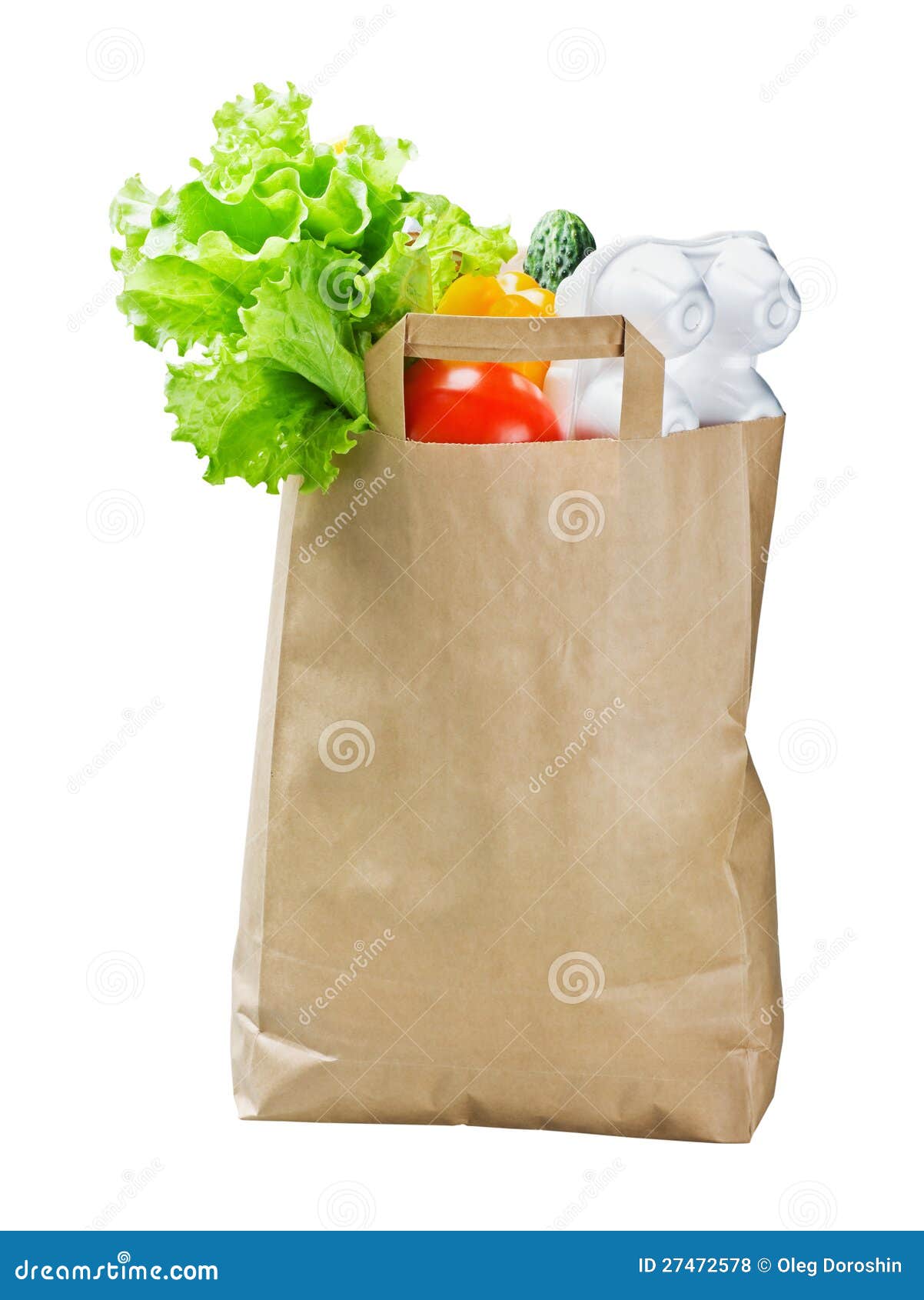 Food in a Paper Bag Isolated Stock Photo - Image of apple, fruit: 27472578
