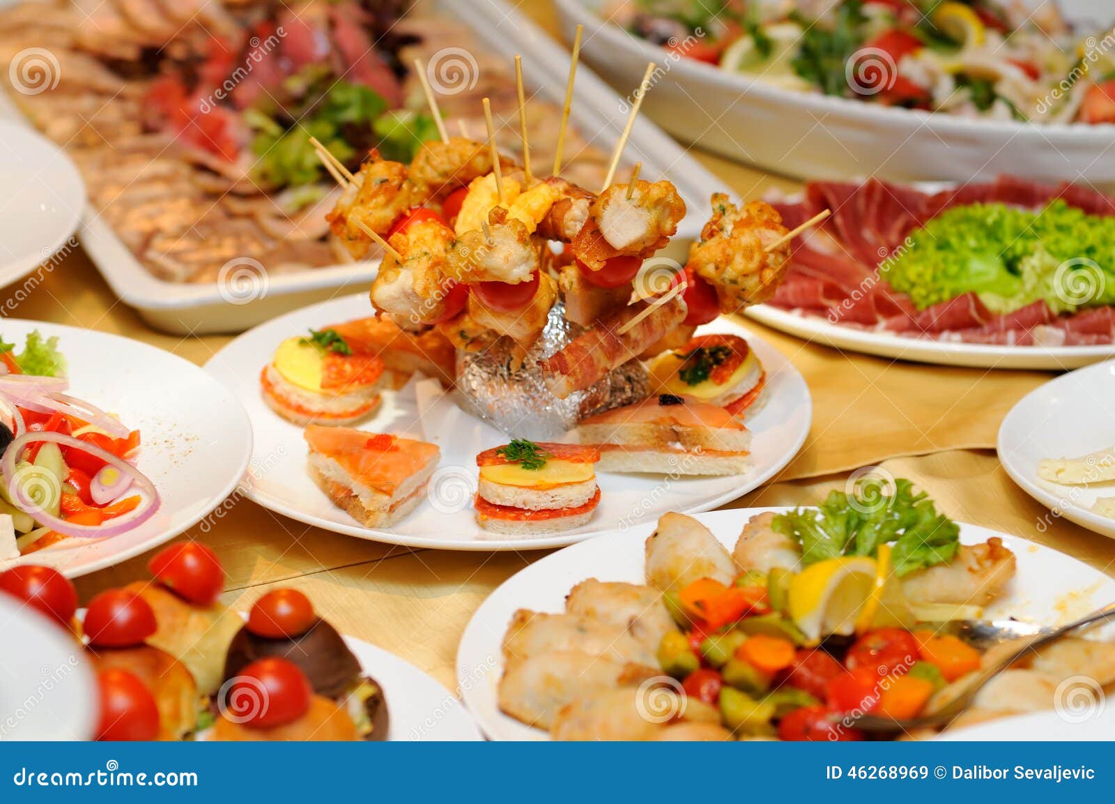 Food on the party stock image. Image of lunch, people - 46268969