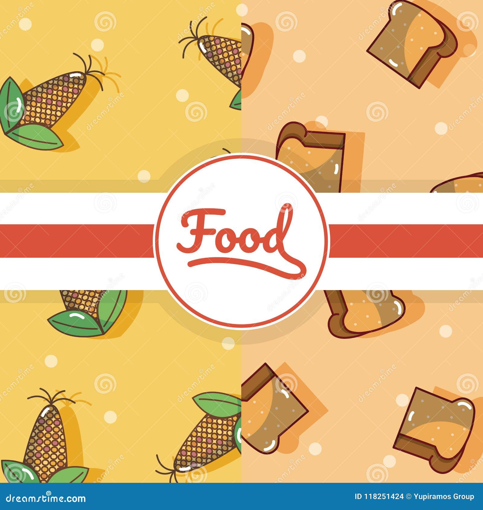 Food pattern background stock vector. Illustration of graphic - 118251424