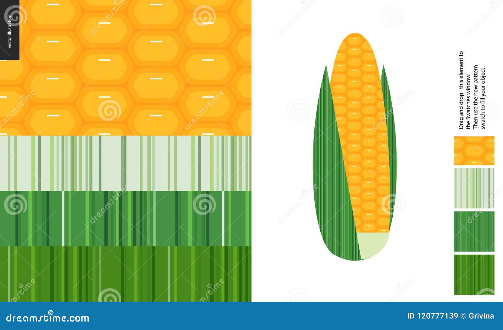 Food Patterns, Vegetable, Corn Stock Vector - Illustration of backdrop ...