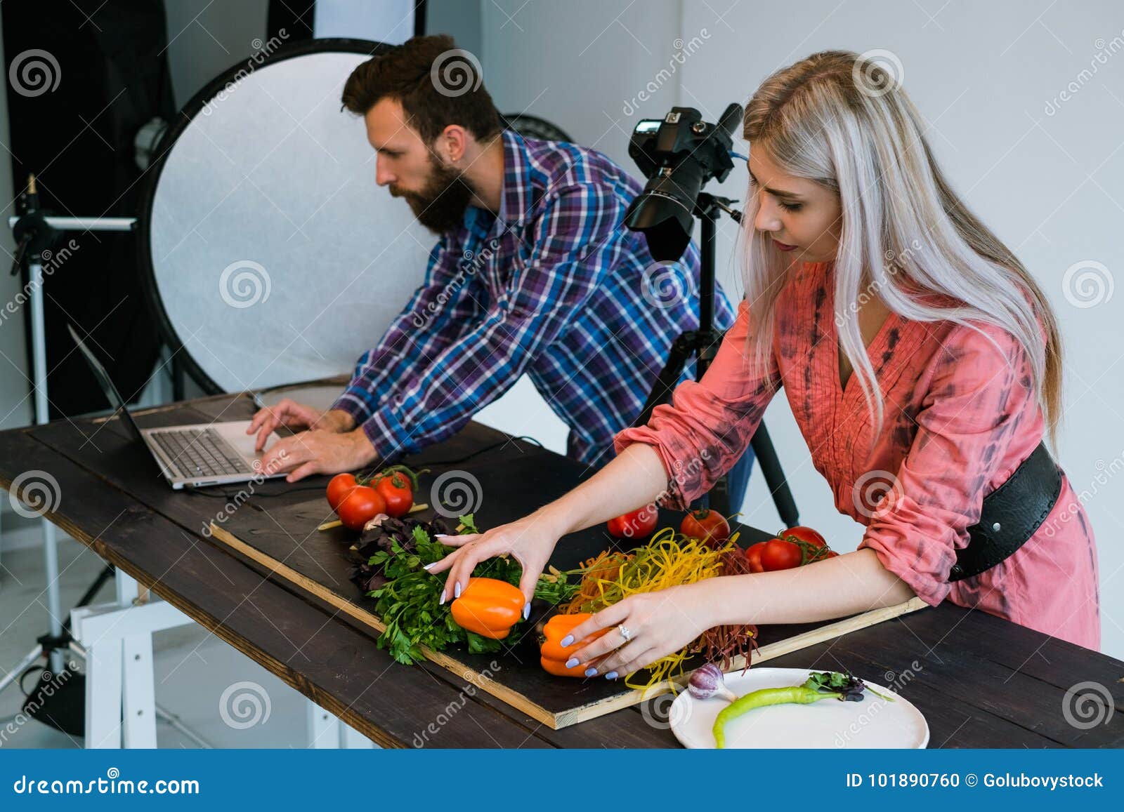 Food Photography Teamwork Studio Photographer Stock Photo - Image of ...