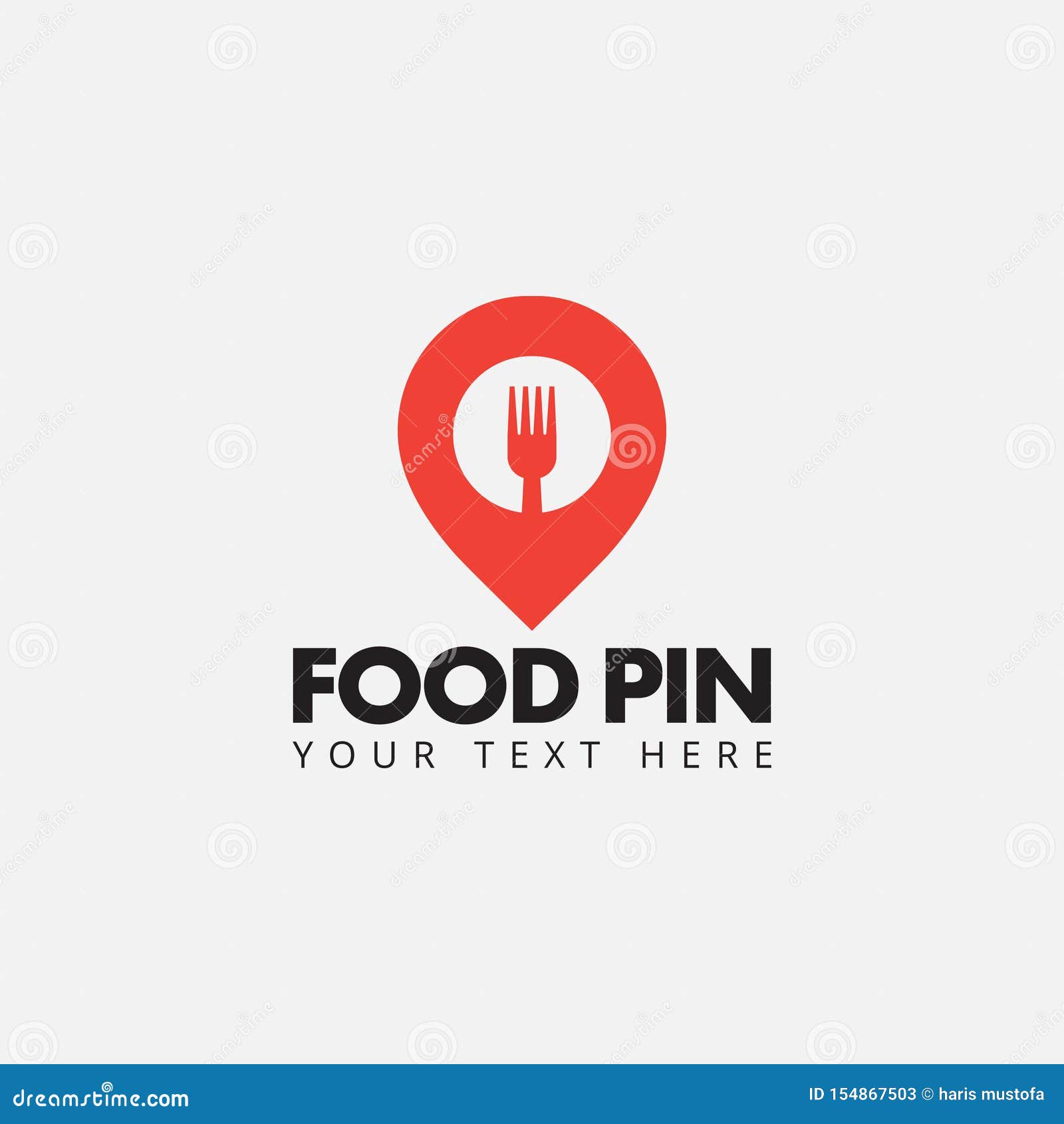Food Pin Logo Design Template Vector Isolated Stock Vector ...