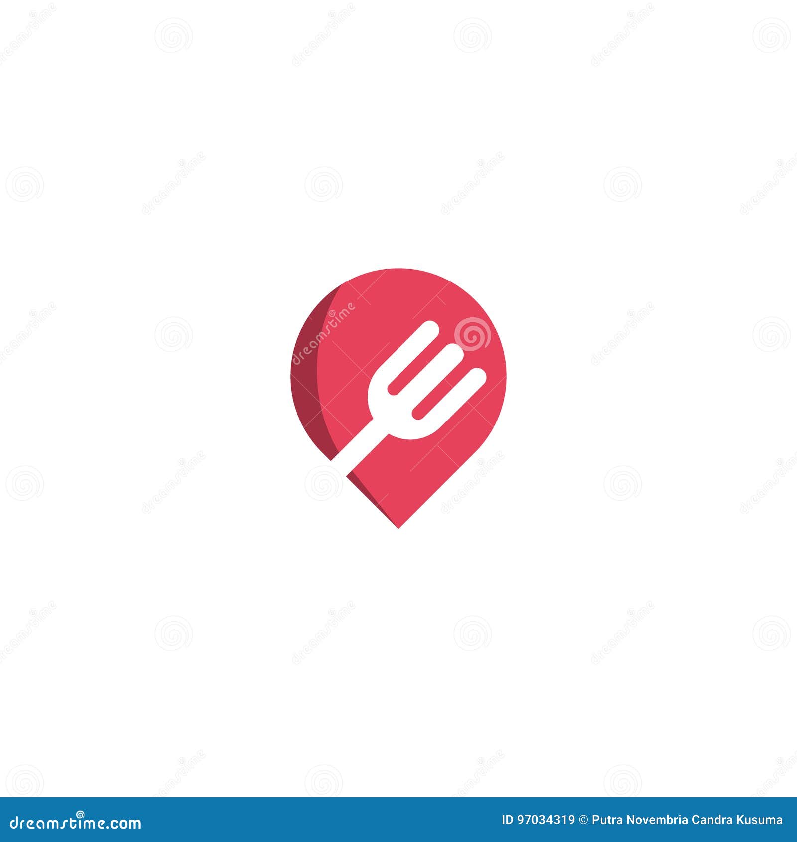 Food Pin Point Icon Logo Design Element Stock Vector - Illustration of ...