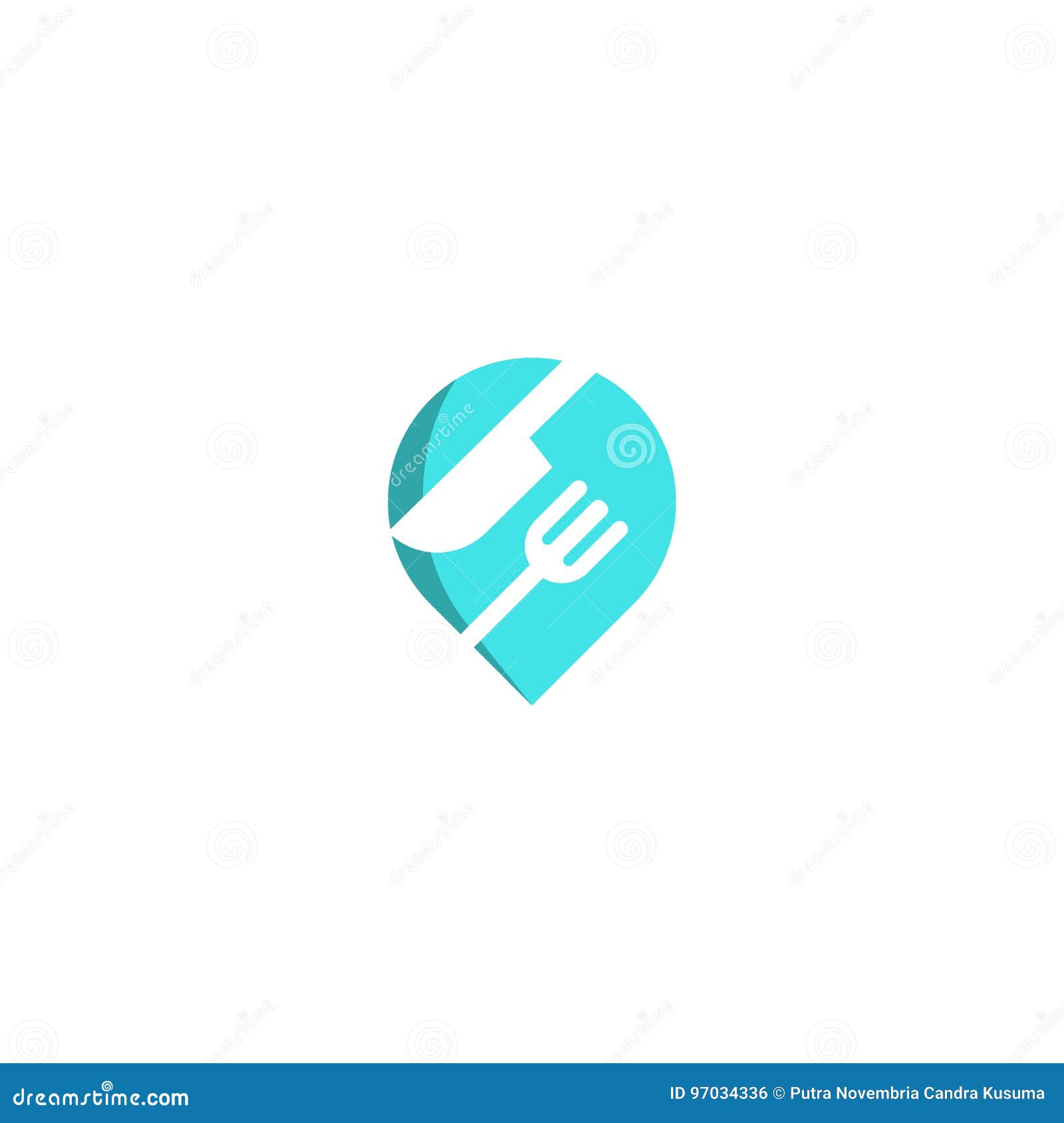 Food Pin Point Icon Logo Design Element Stock Vector - Illustration of ...