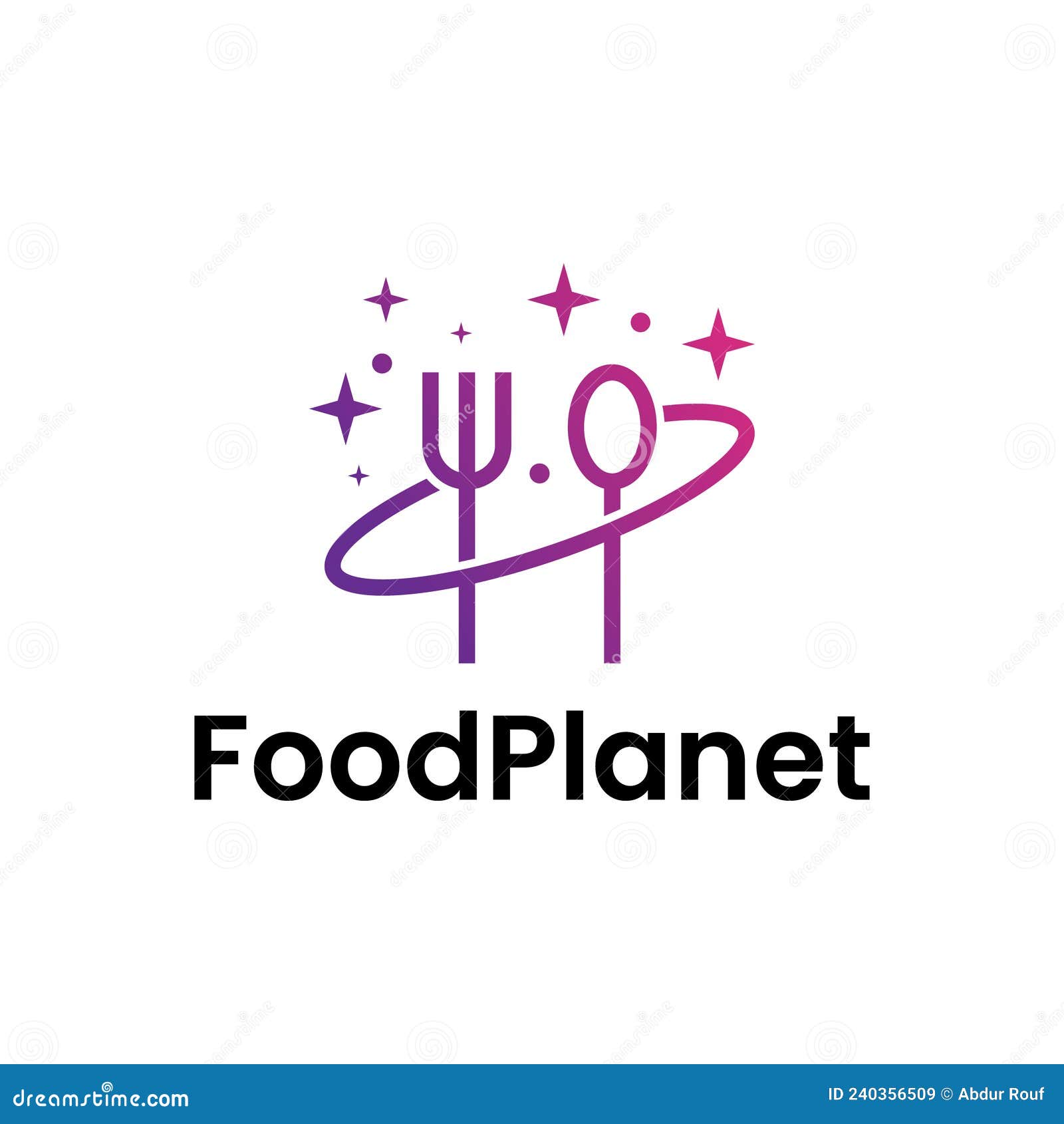 Food planet logo design stock vector. Illustration of design - 240356509