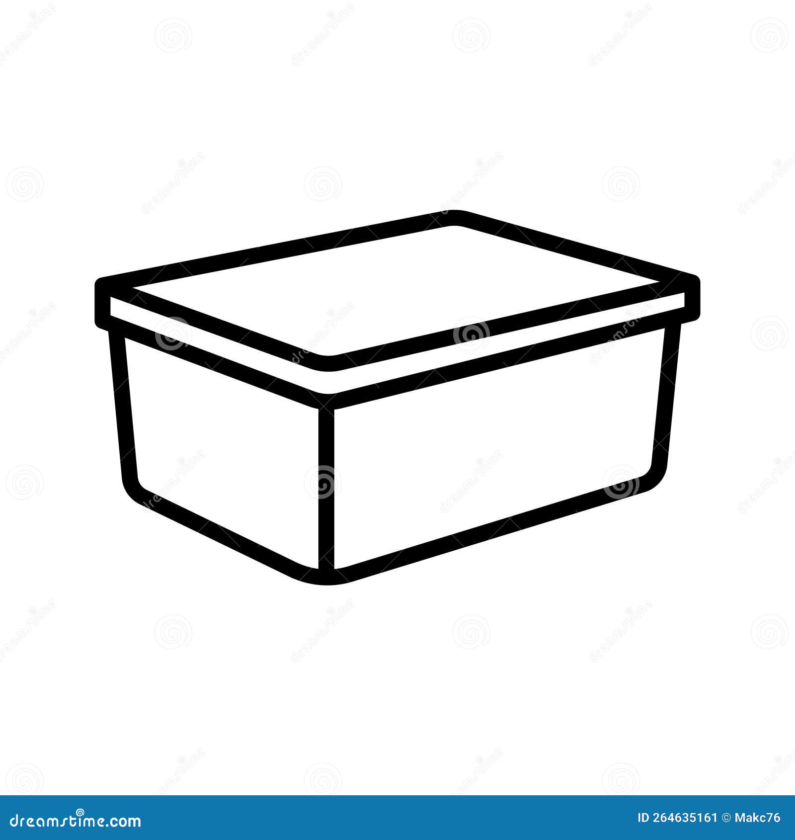 Food Plastic Box Icon. Plastic Container for Food of with Lid and ...