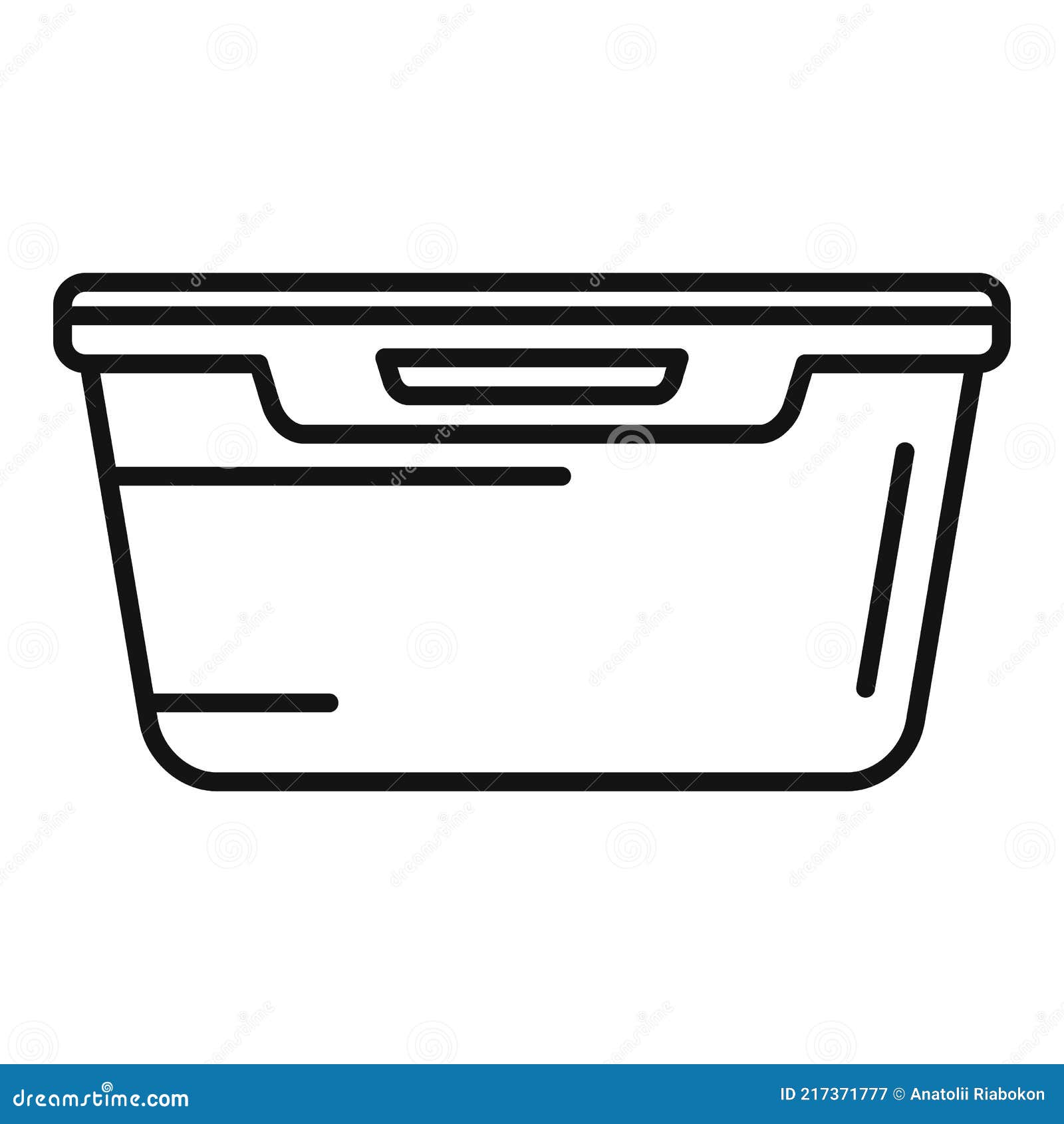 Food Plastic Box Icon, Outline Style Stock Vector - Illustration of ...