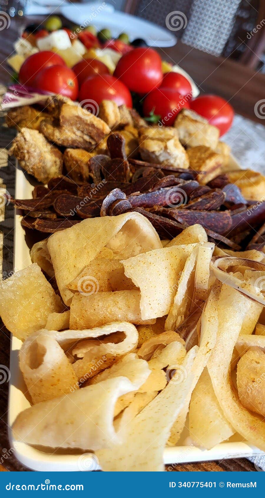 Food Plate with All Culinary Delicacies. Stock Image - Image of ...