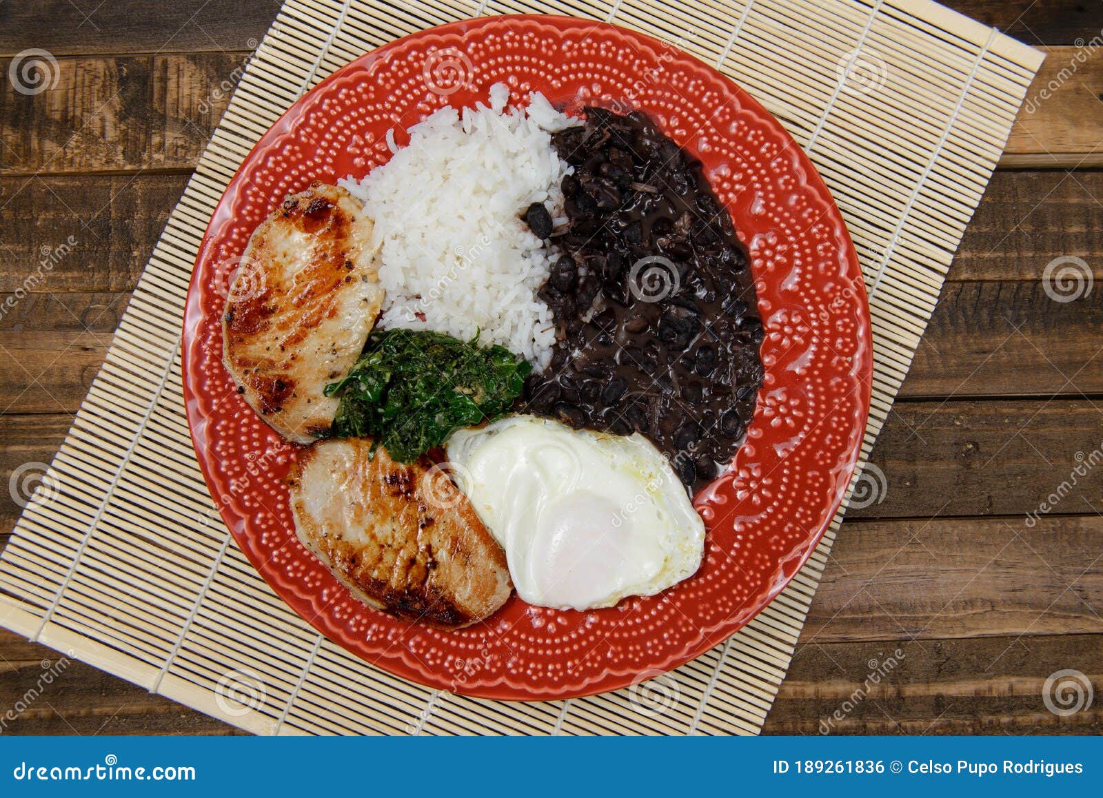 Brazilian daily food dish stock photo. Image of vegetable - 189261836
