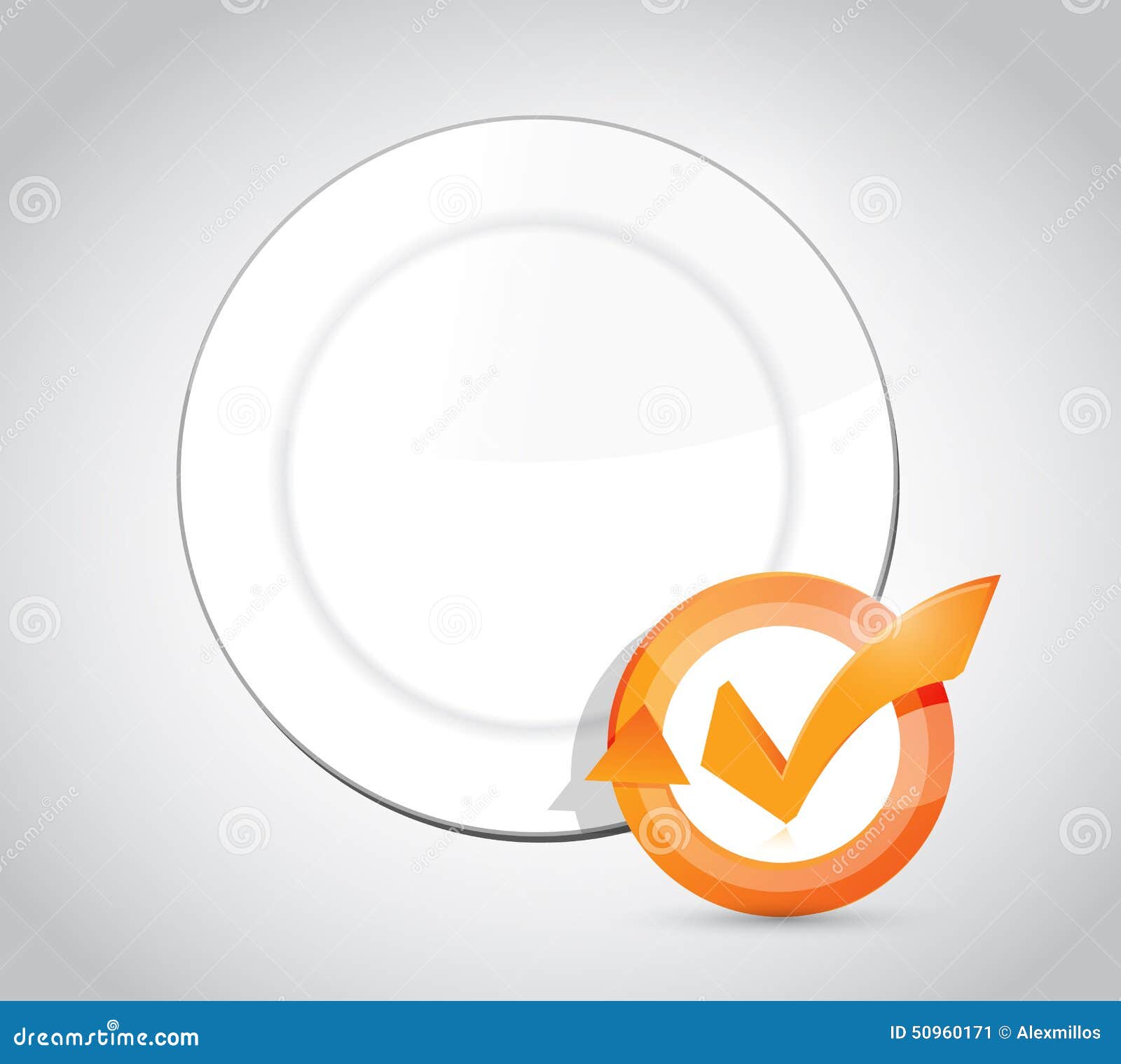 Food Plate Check Mark Cycle Illustration Design Stock Illustration ...