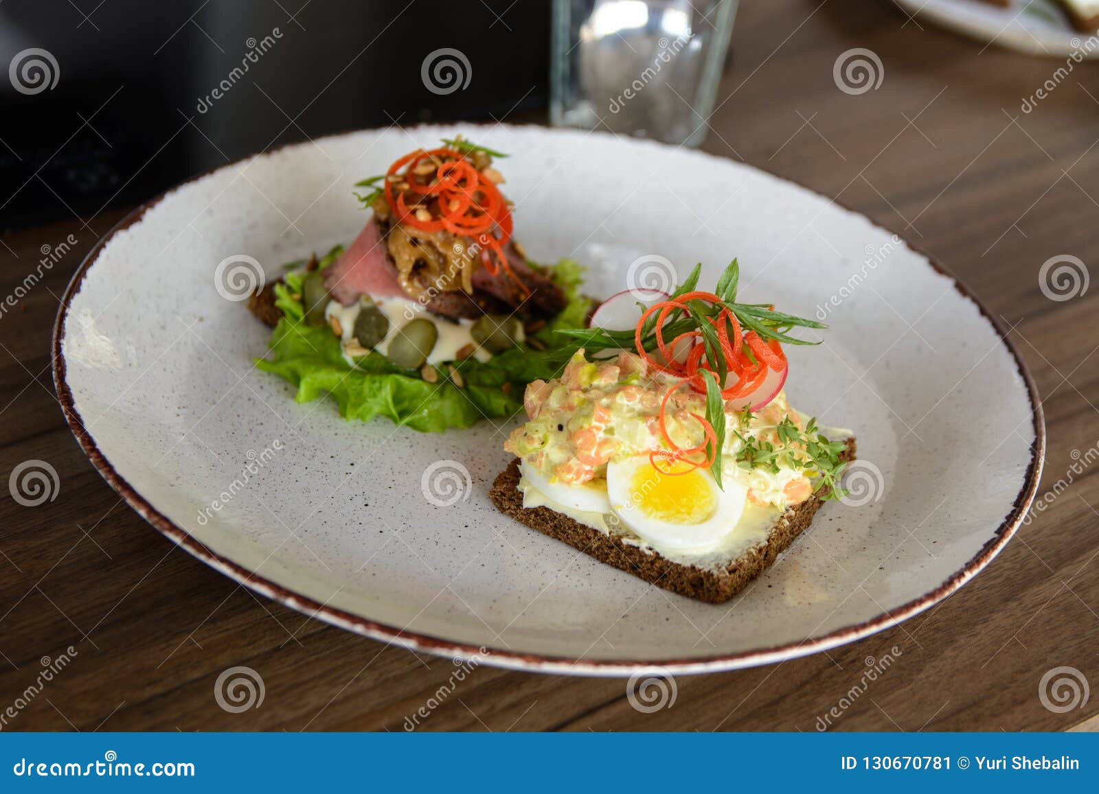 Food on a plate stock image. Image of fresh, leaf, herbs - 130670781