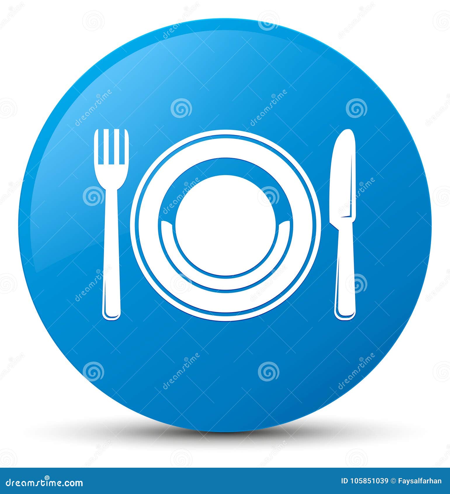 Food Plate Icon Cyan Blue Round Button Stock Illustration ... Food Plate Icon Cyan Blue Round Button Stock Illustration ...