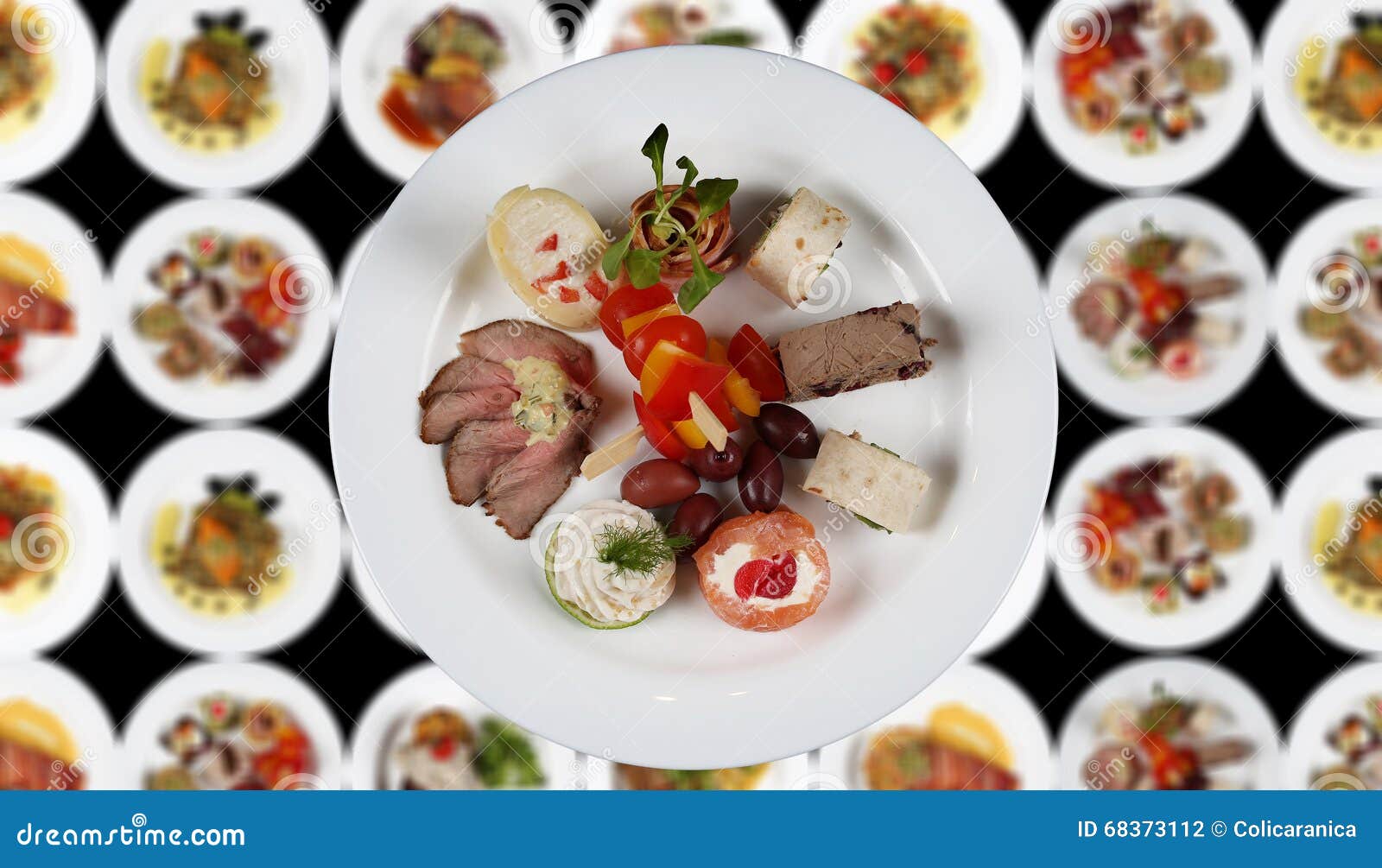 Food in a plate stock photo. Image of hungry, dishes - 68373112