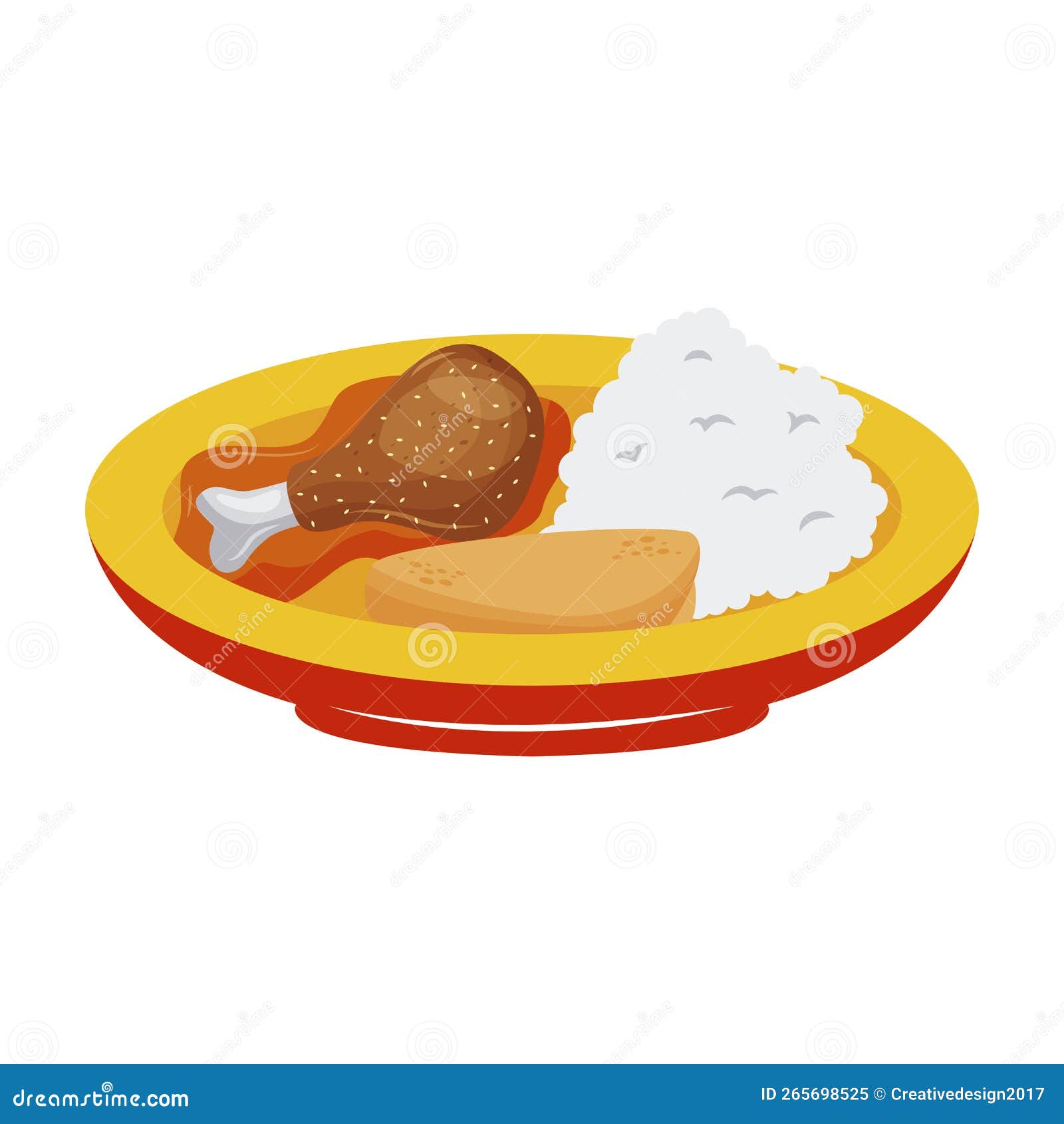 Food plate vector stock vector. Illustration of culture - 265698525