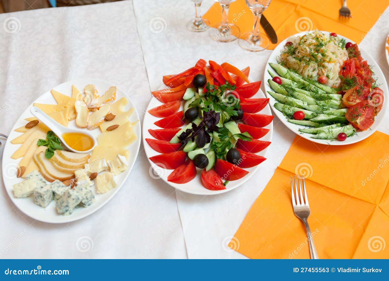 Food in plates stock image. Image of fresh, folks, napkin - 27455563