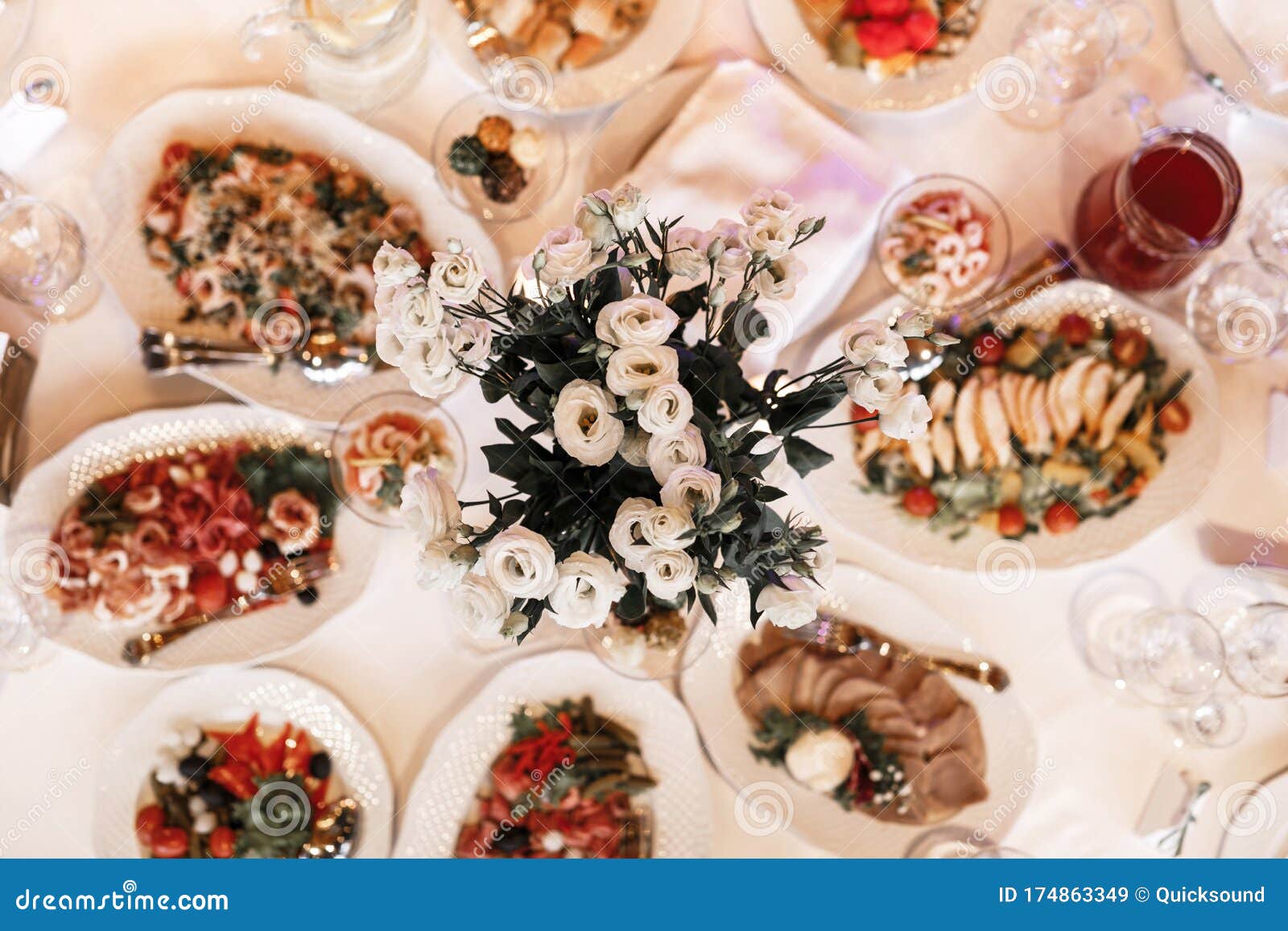 Food platters from above stock image. Image of served - 174863349