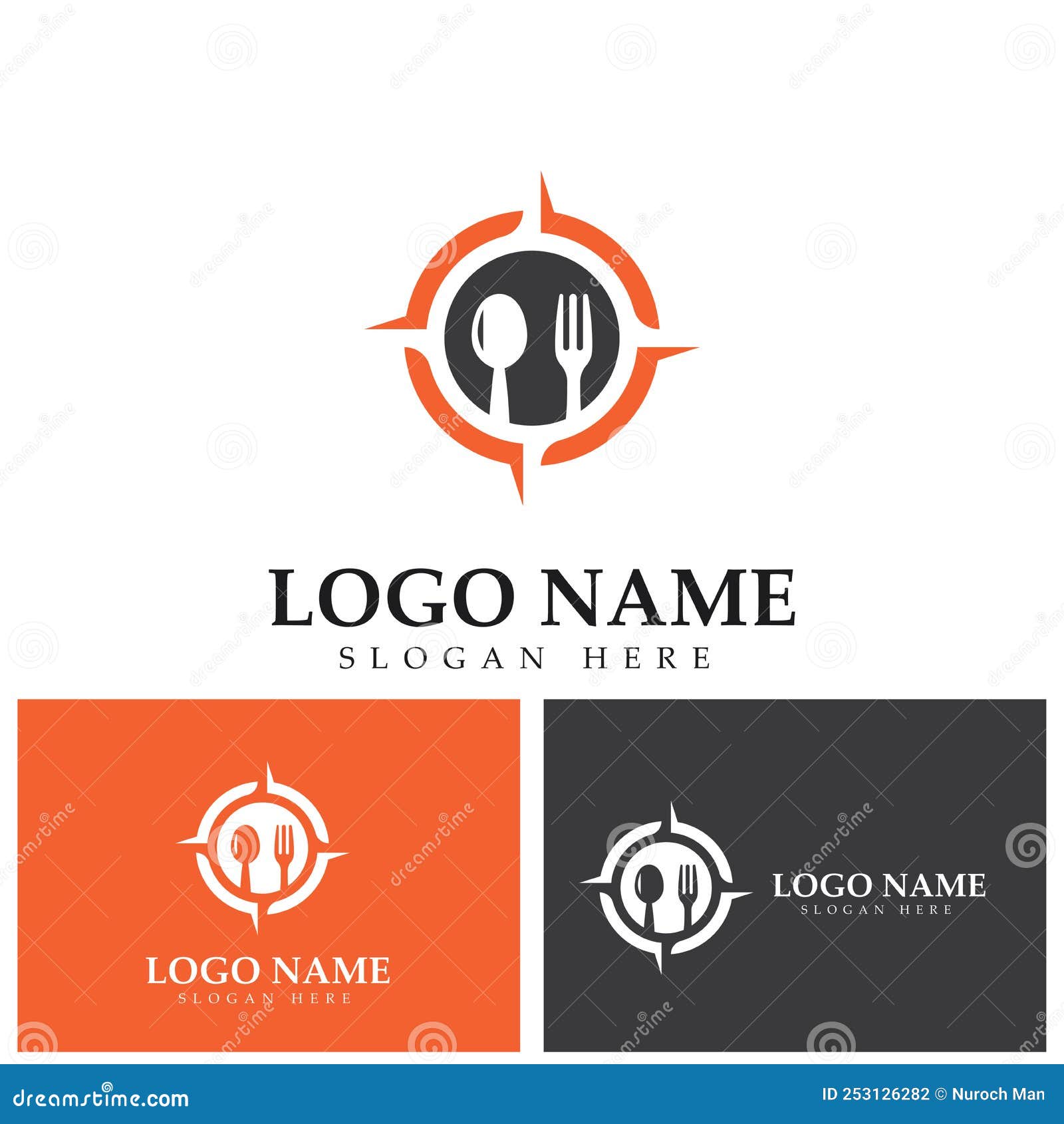 Food Point Logo Design Template. Stock Vector - Illustration of ...