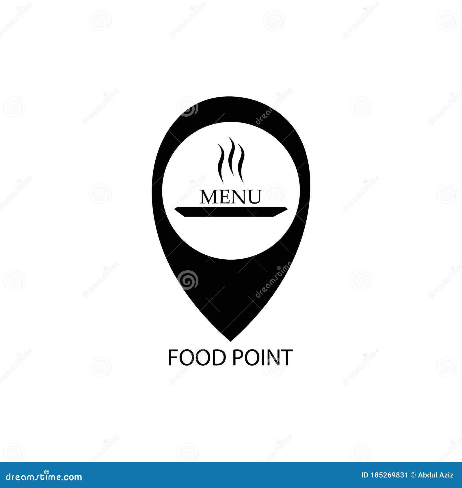 Food point logo vector stock vector. Illustration of design - 185269831