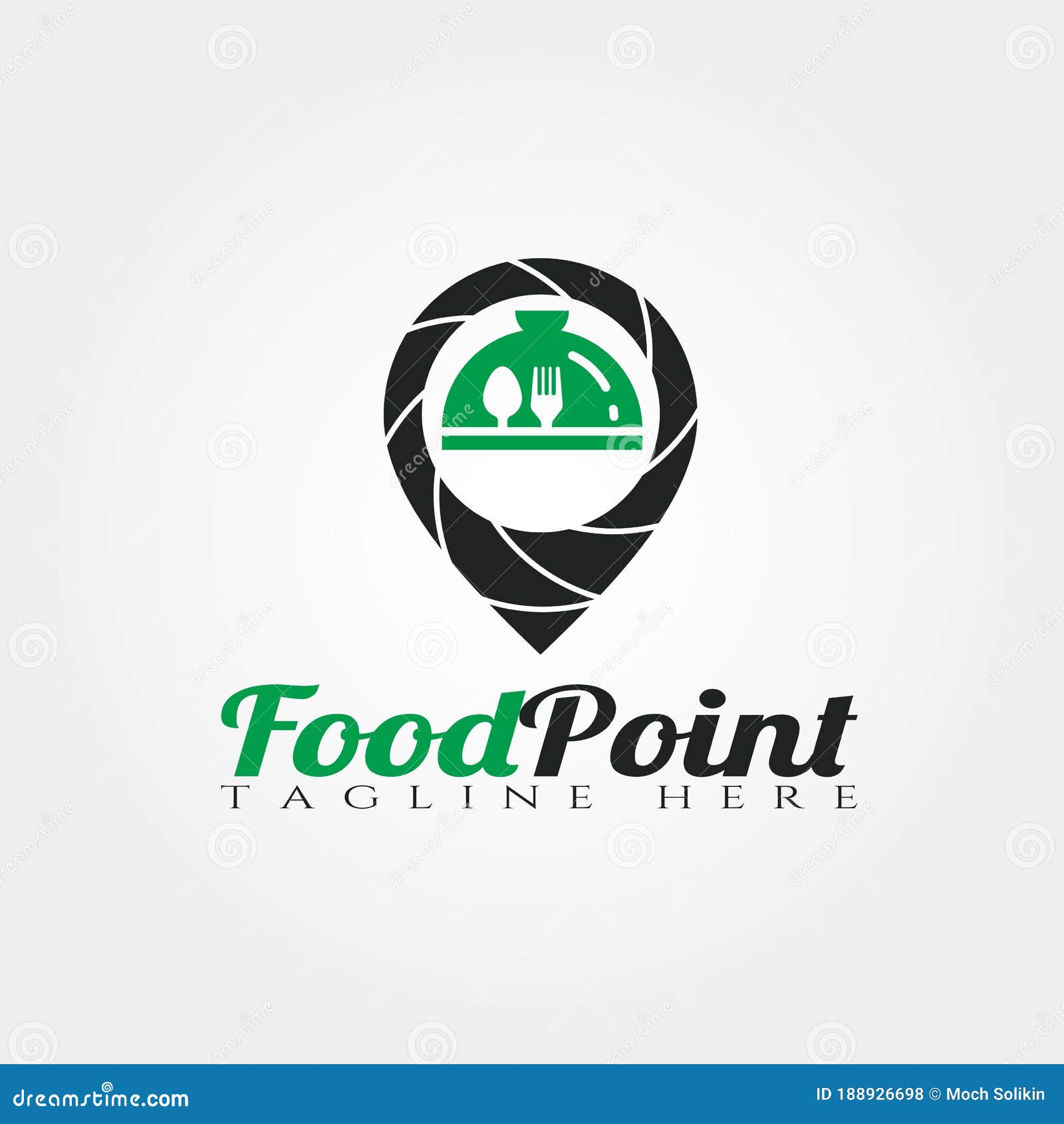 Food Point Vector Logo Design Stock Illustration - Illustration of ...