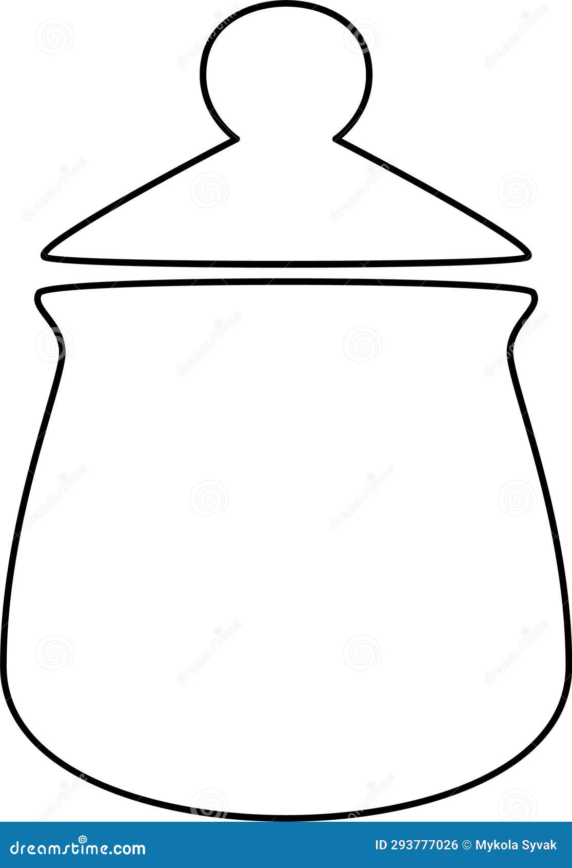 Food Pot Outline stock vector. Illustration of sign - 293777026