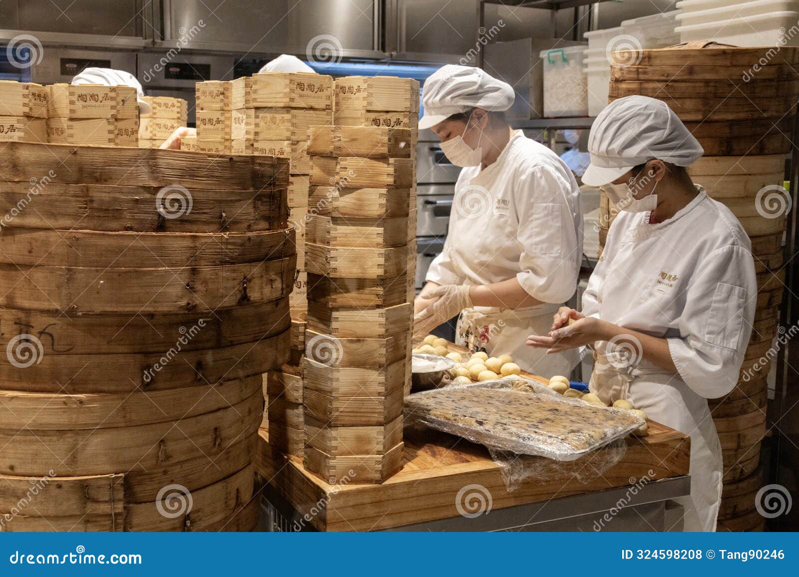 Food Prep at a Restaurant Kitchen in Guangzhou, China Editorial Stock ...