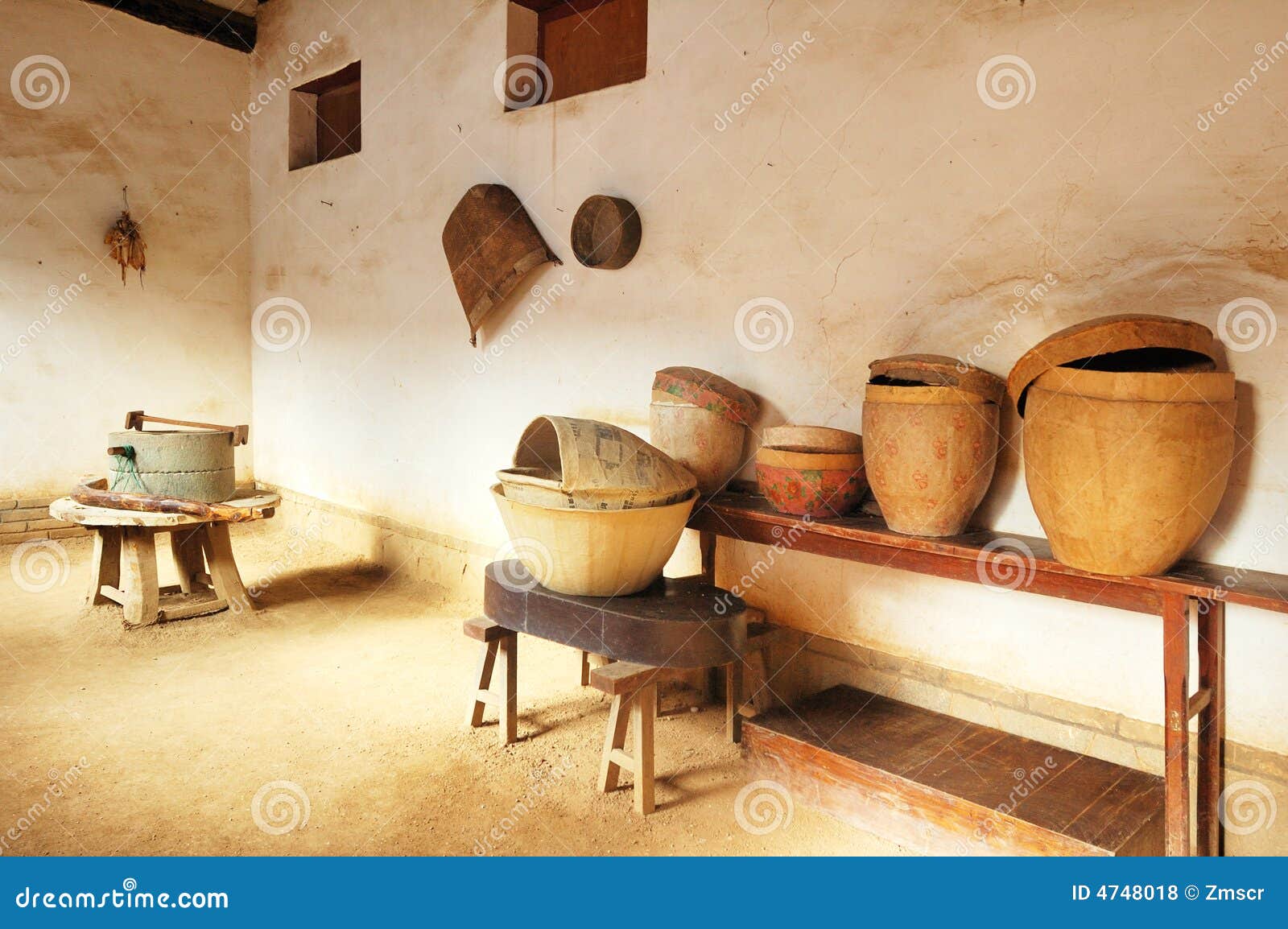 Food Processing House in the Old Farm Stock Photo - Image of range ...