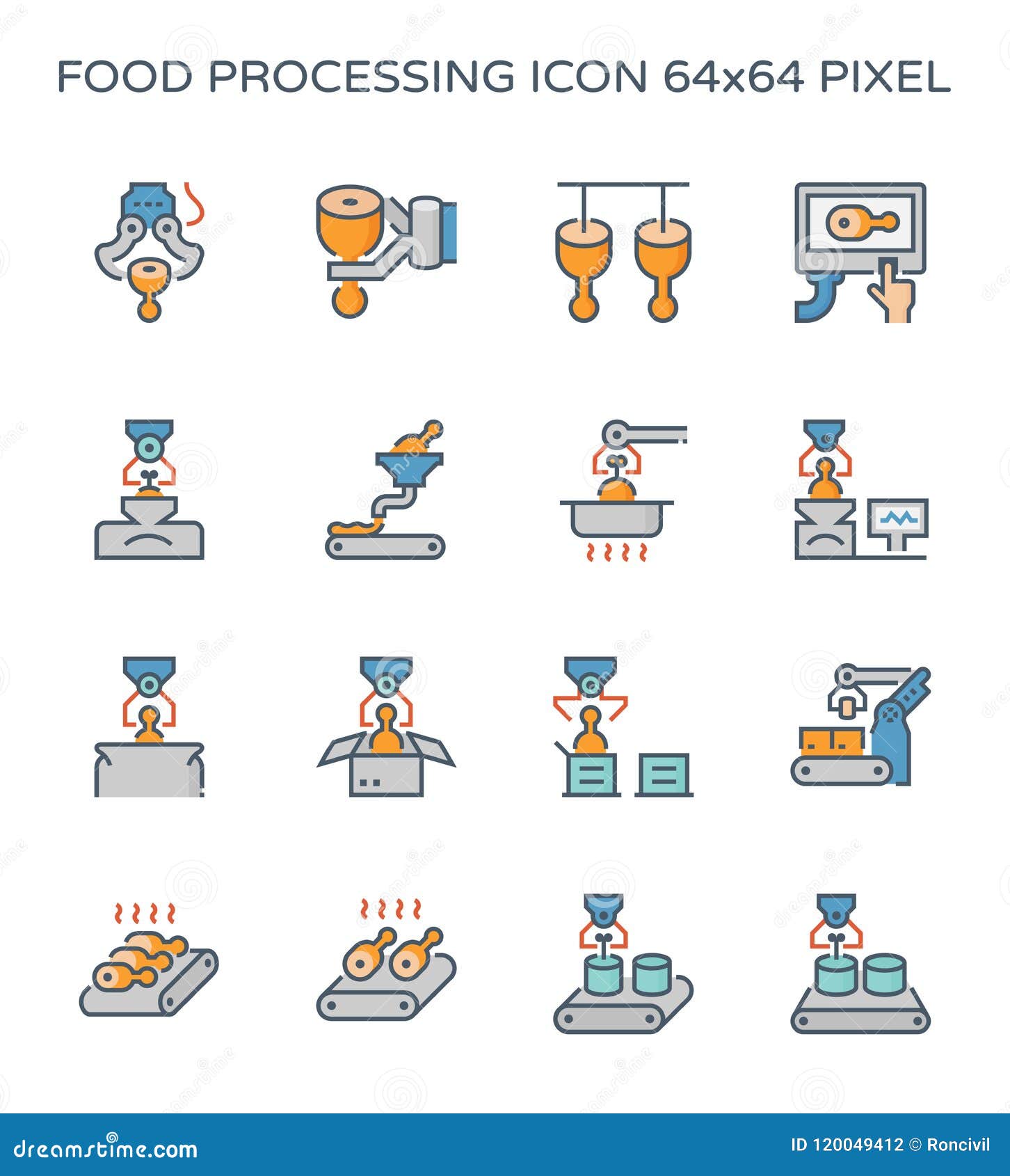Food processing icon stock vector. Illustration of fresh - 120049412