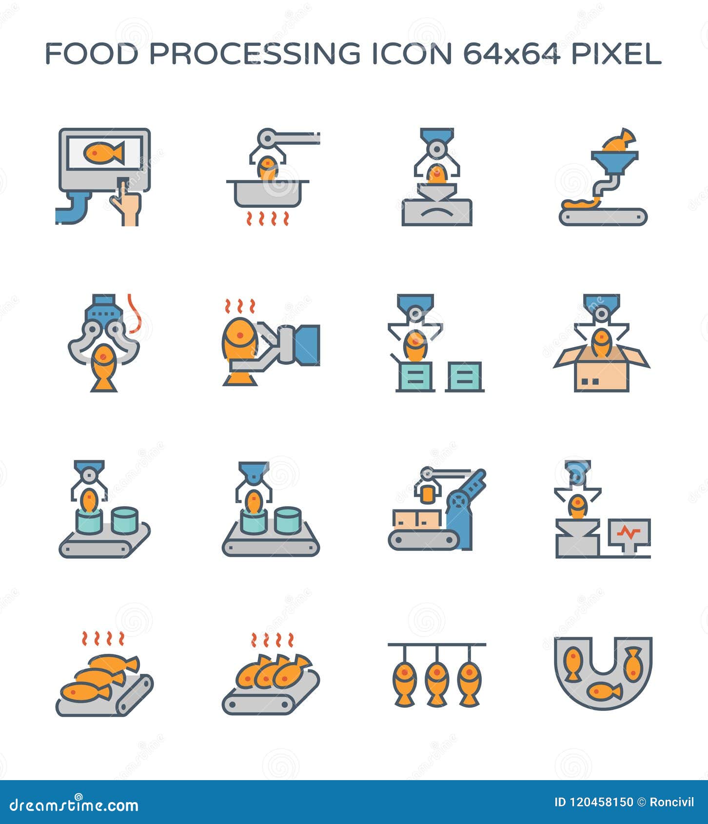 Food processing icon stock vector. Illustration of perfect - 120458150