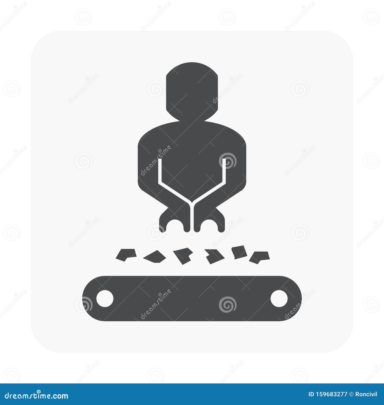 Food processing icon stock vector. Illustration of factory - 159683277