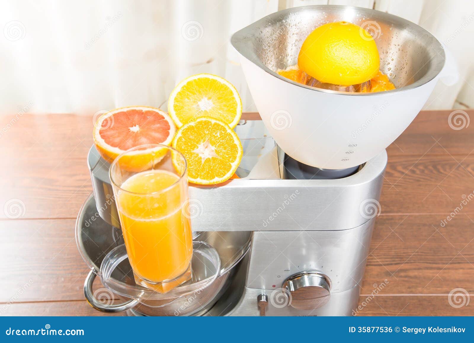 Food Processor with Citrus Press Stock Photo - Image of mandarin, food ...