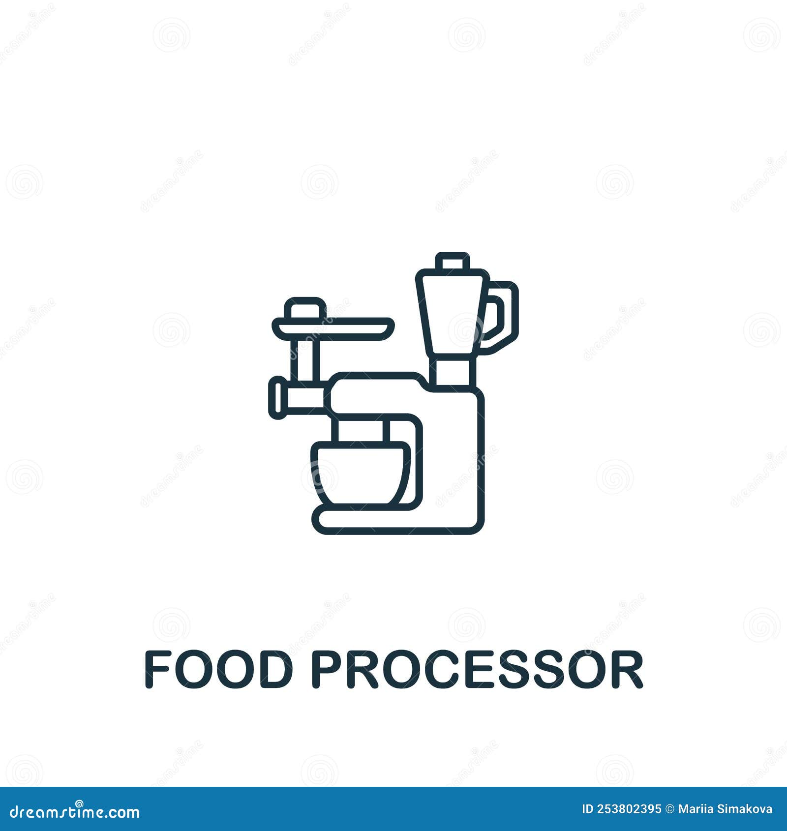 Food Processor Icon. Line Simple Icon for Templates, Web Design and ...