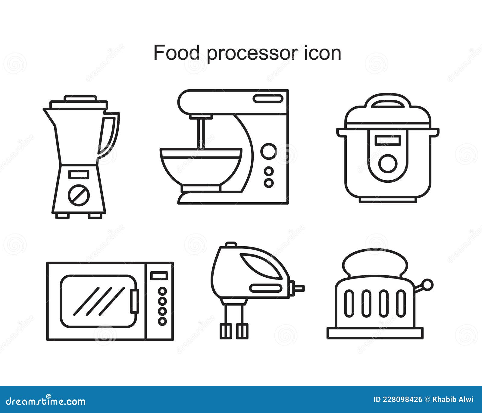 Food Processor Icon Symbol Flat Vector Illustration for Graphic and Web ...