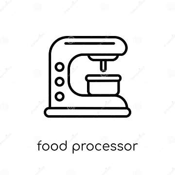 Food Processor Icon. Trendy Modern Flat Linear Vector Food Processor ...