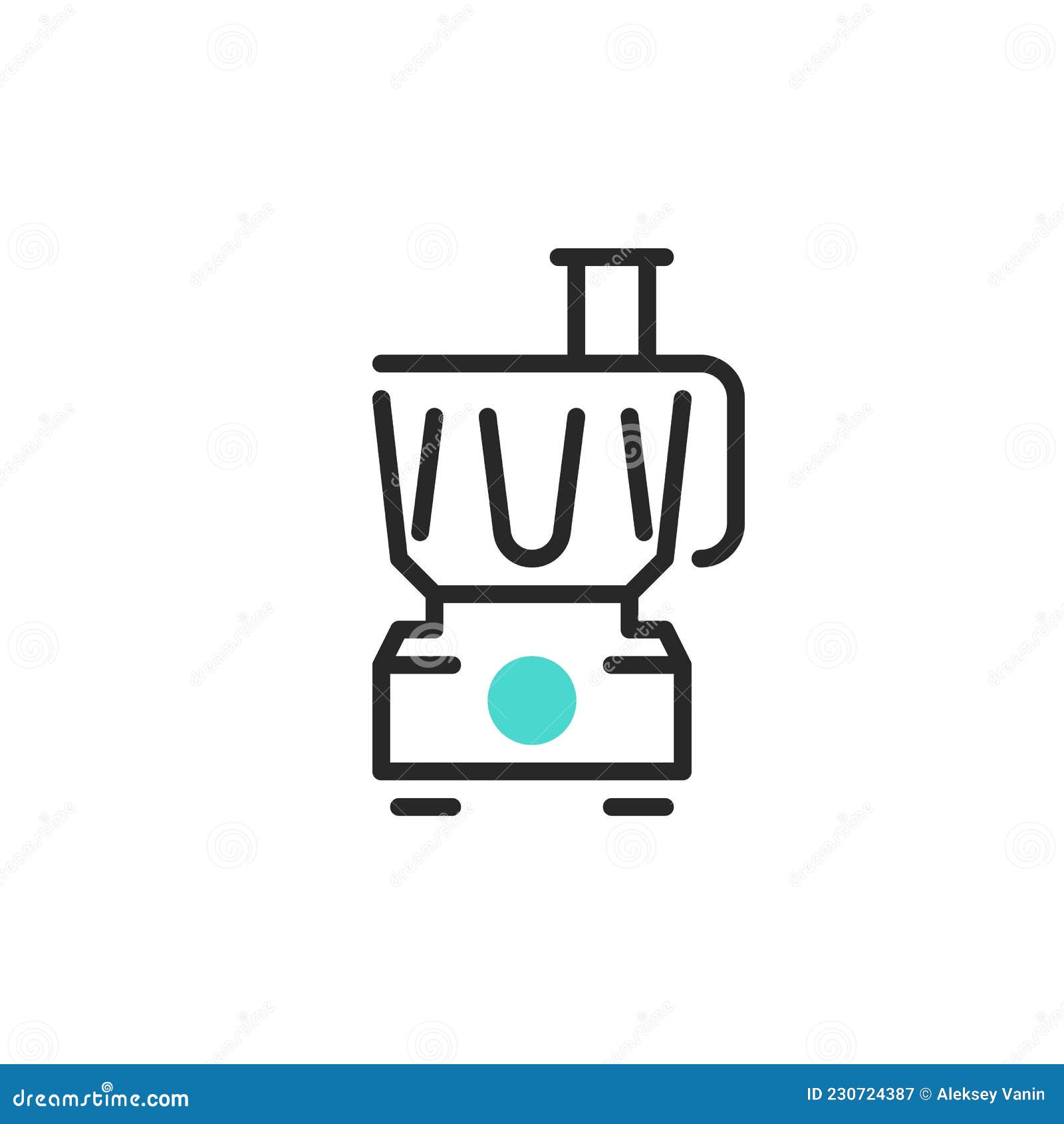 Food processor line icon stock vector. Illustration of juice - 230724387