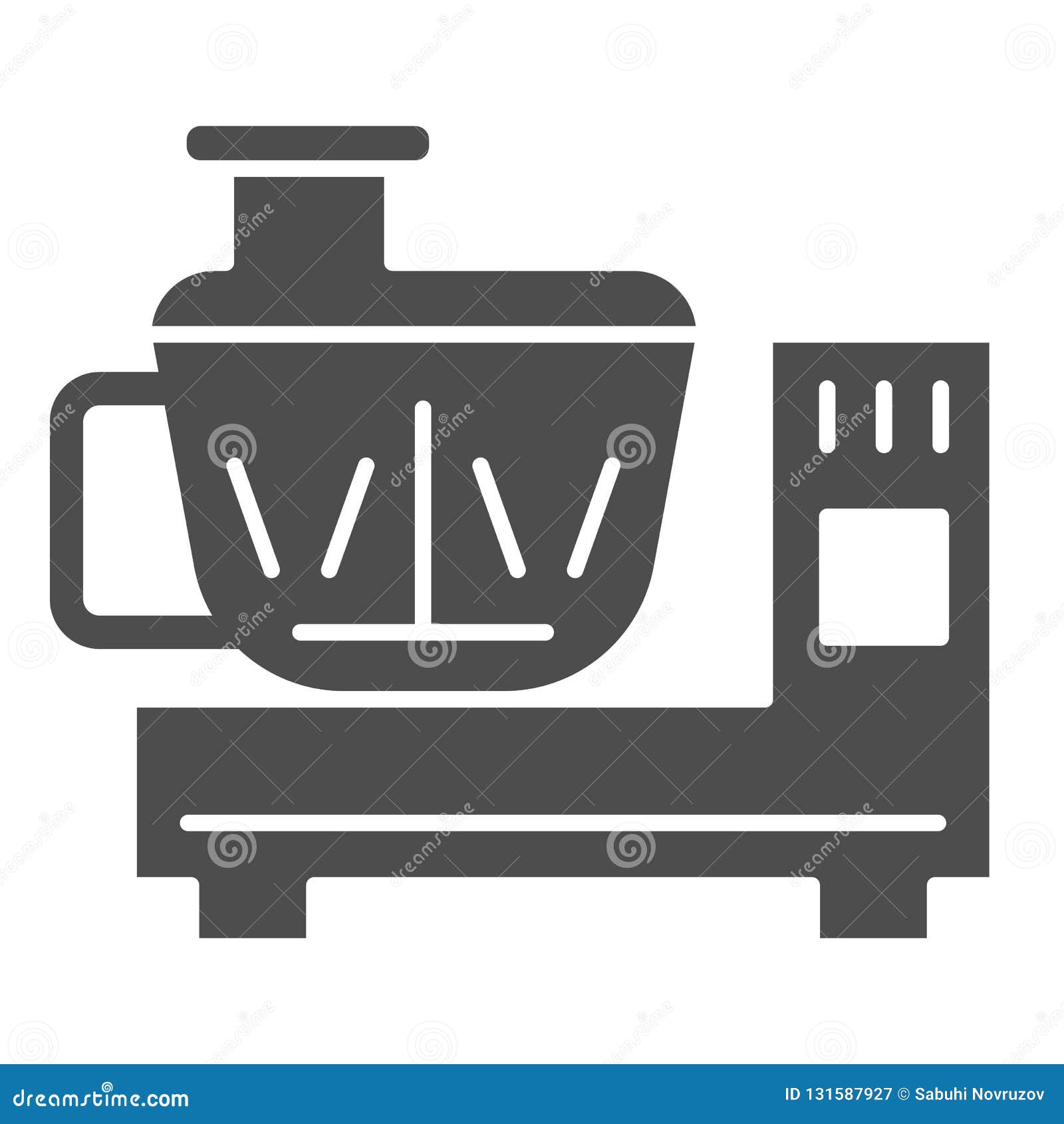 Food Processor Solid Icon. Chopper Vector Illustration Isolated on ...