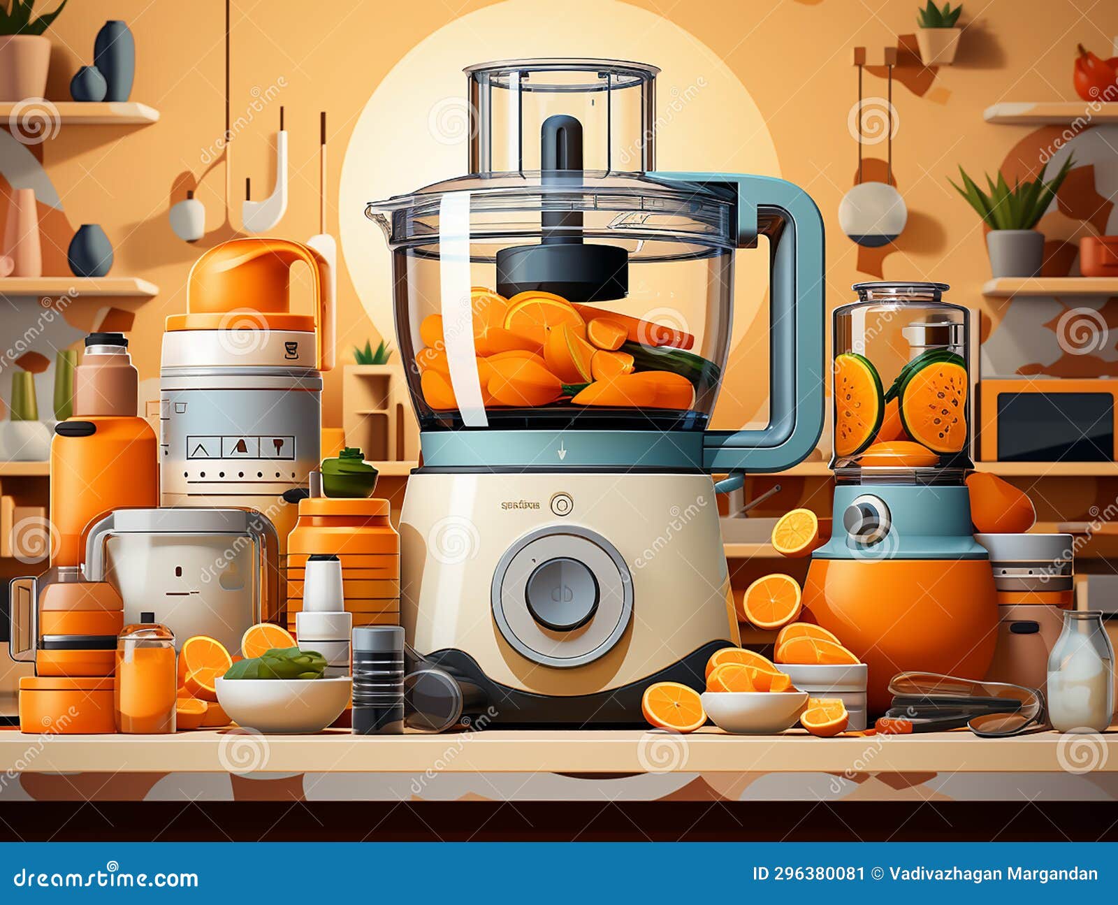 Food Processor stock illustration. Illustration of sleek - 296380081