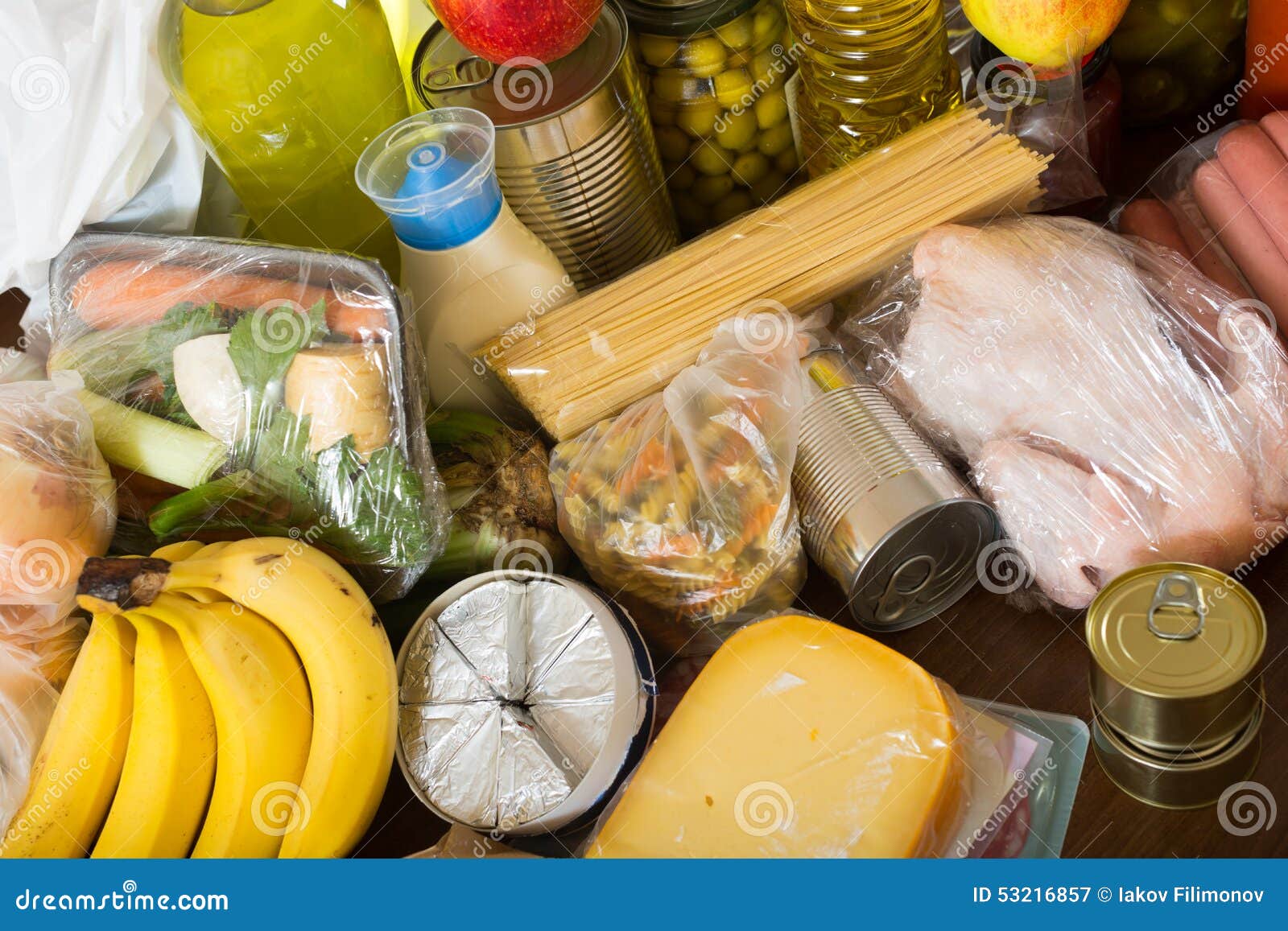 Food purchases stock image. Image of buying, plastic - 53216857
