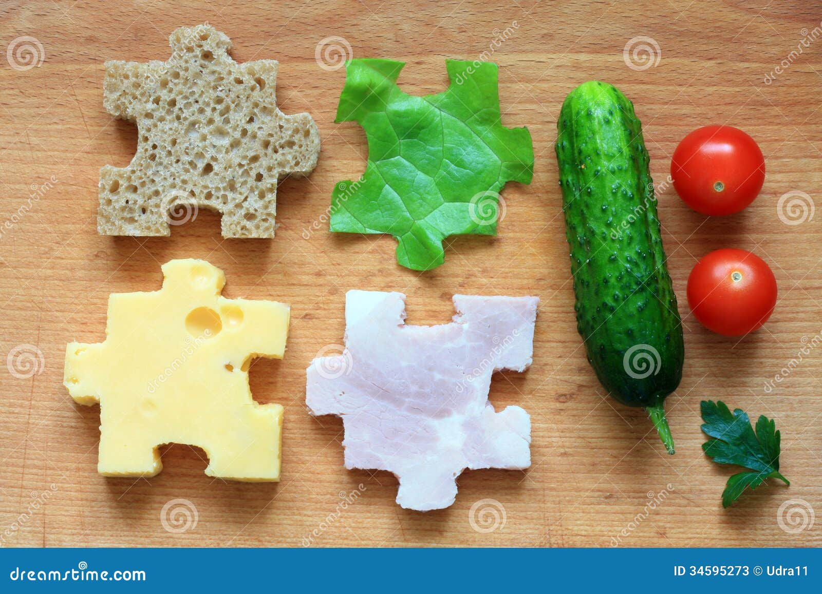 Food Puzzle Ingredients Diet Creative Concept Stock Image - Image of ...