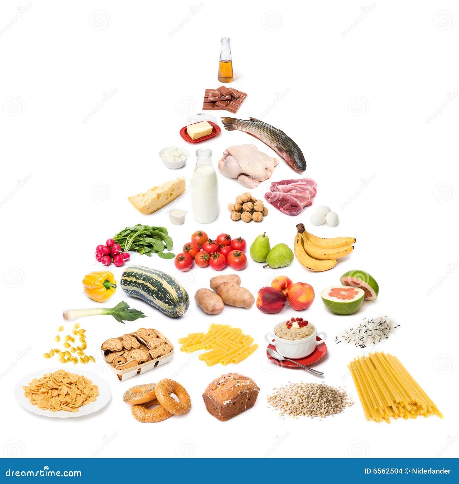 Food pyramid stock photo. Image of cereal, fruit, triangle - 6562504
