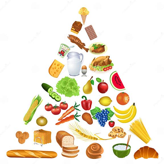 Food Pyramid Stock Vector Illustration Of Calcium Carrot 32487397