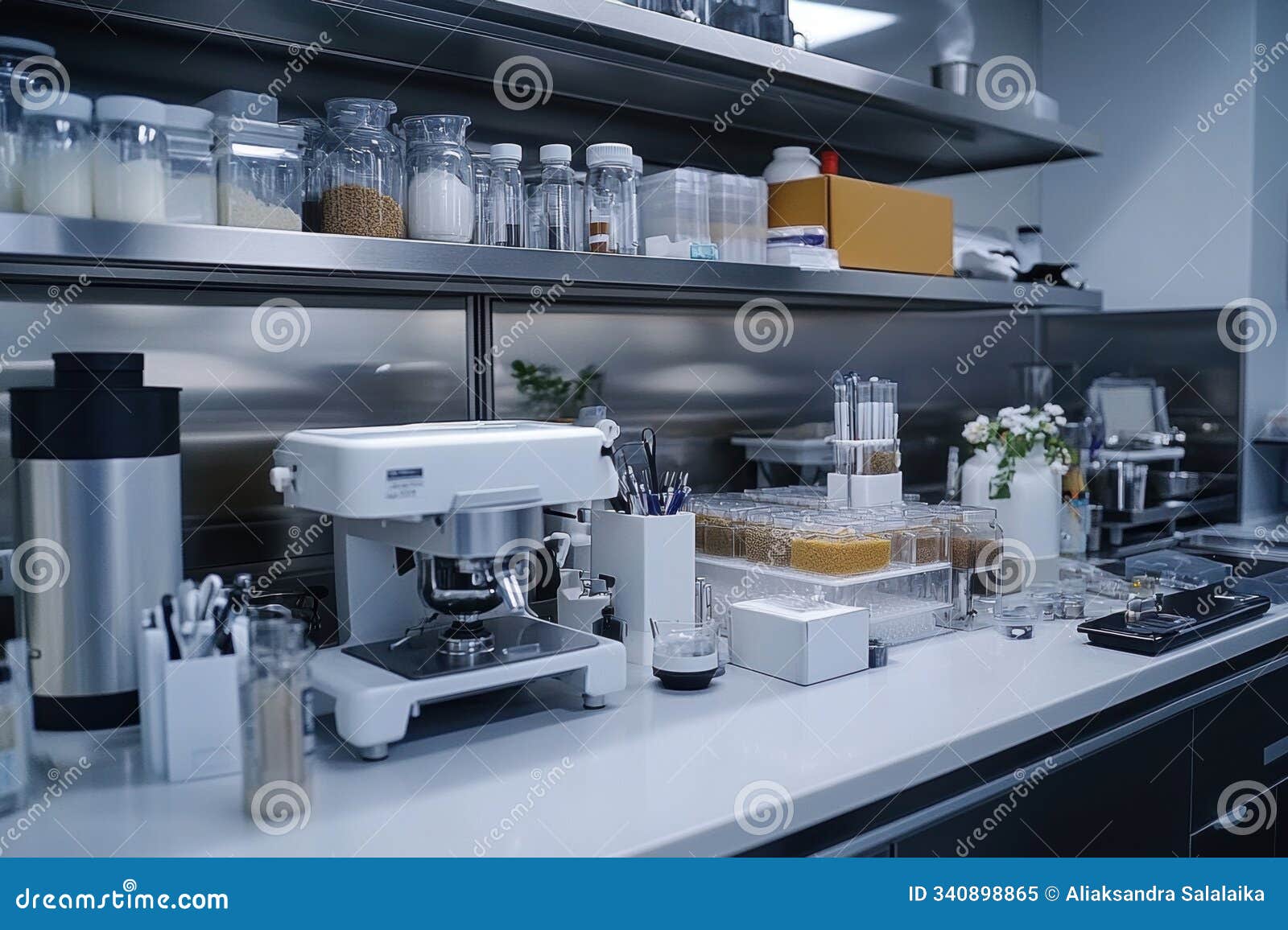 Food Quality Control, a Food Quality Lab Equipped with Testing Stations ...