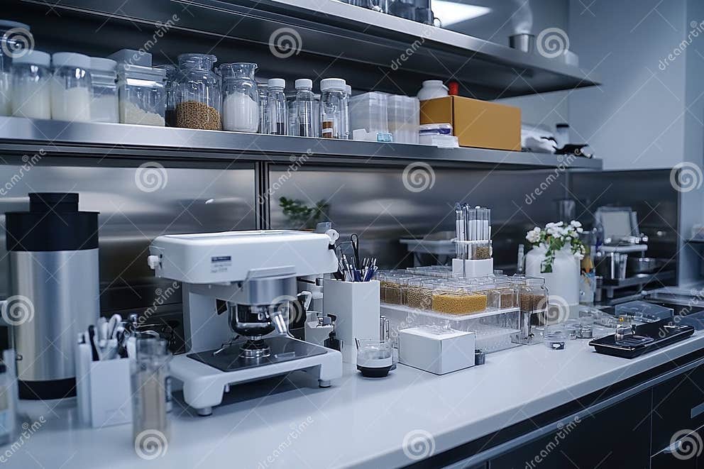 Food Quality Control, a Food Quality Lab Equipped with Testing Stations ...