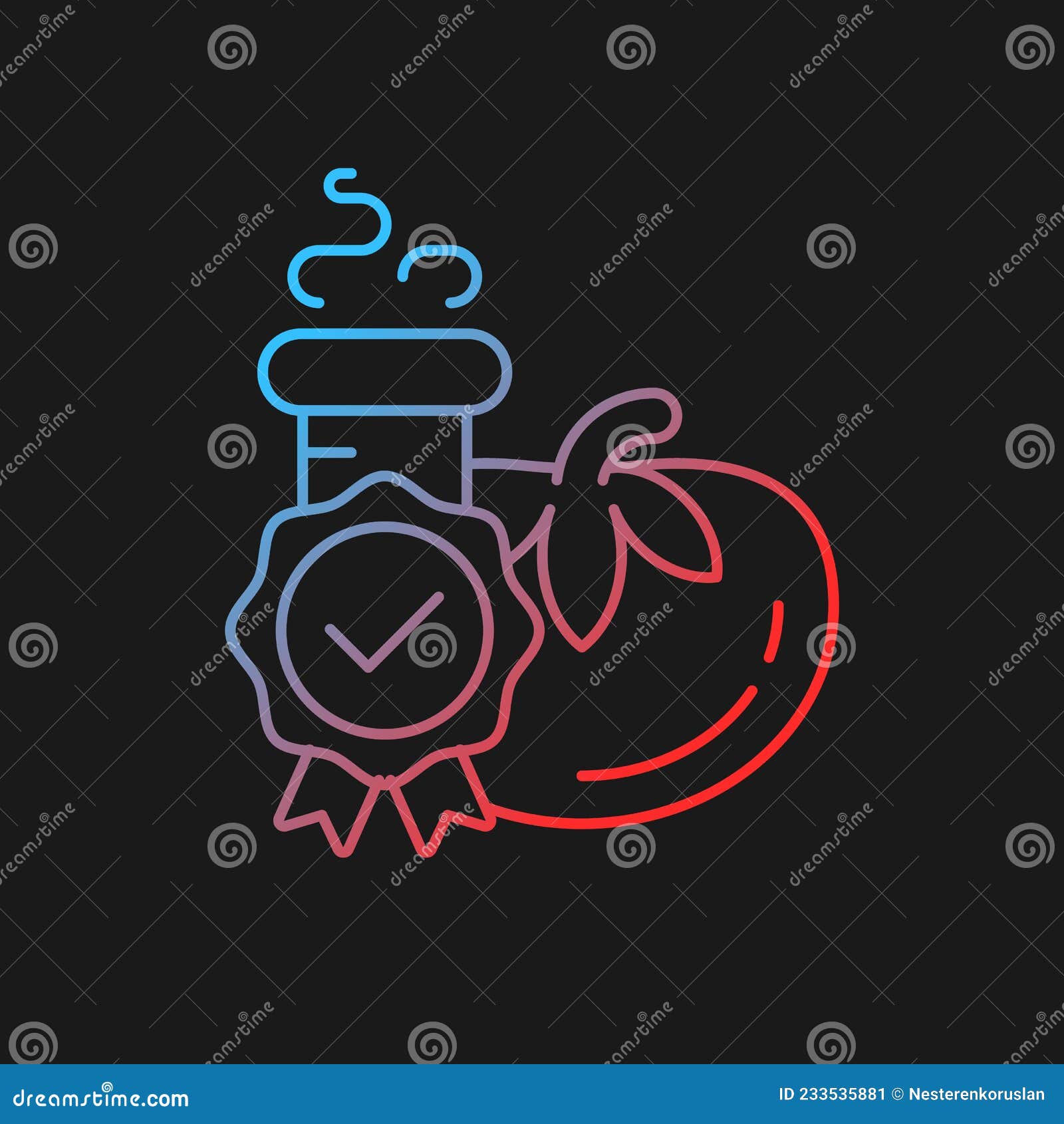 Food Quality Testing Gradient Vector Icon for Dark Theme Stock Vector ...