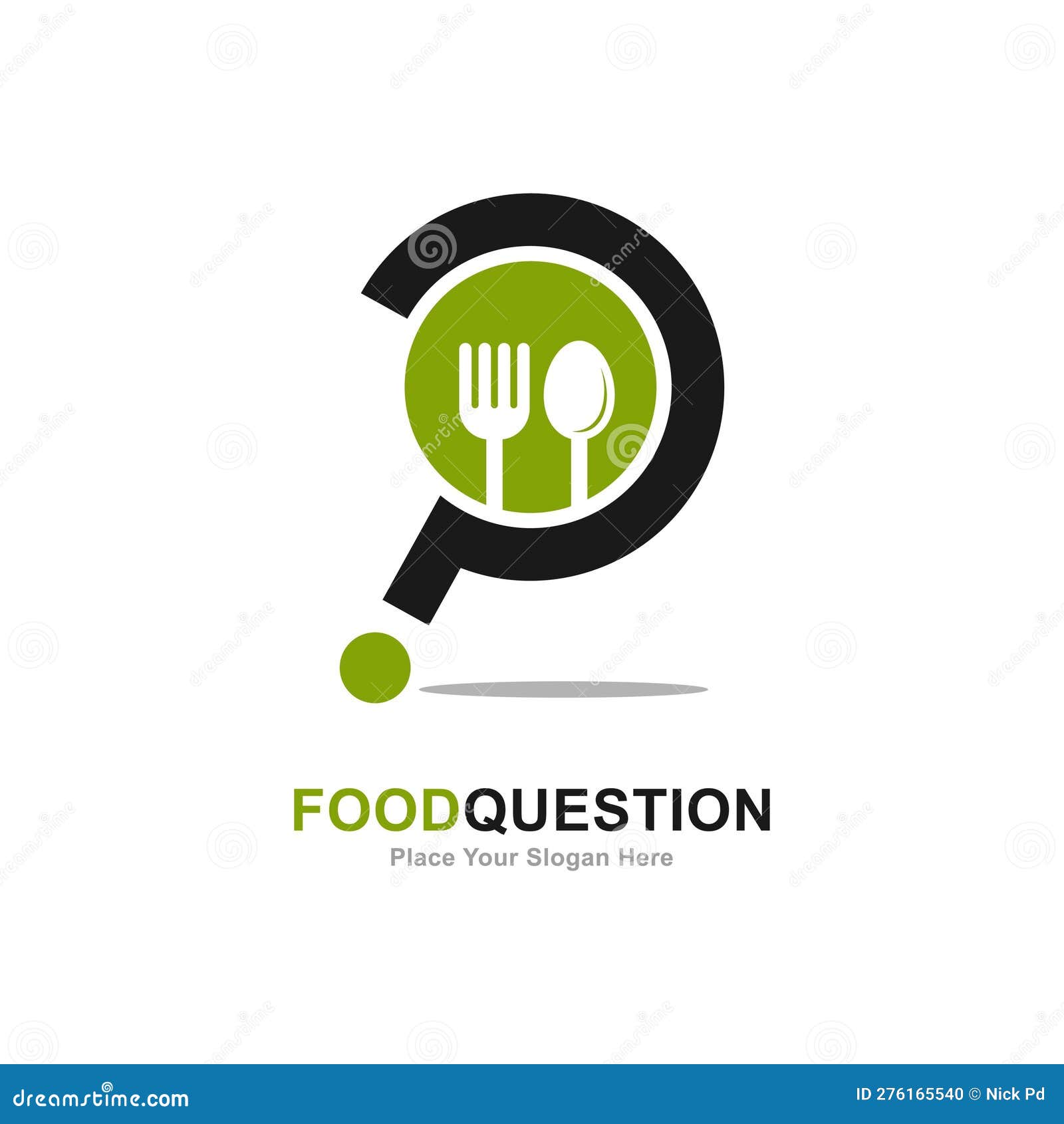 Food Question Vector Logo Design Icon Stock Vector - Illustration of ...