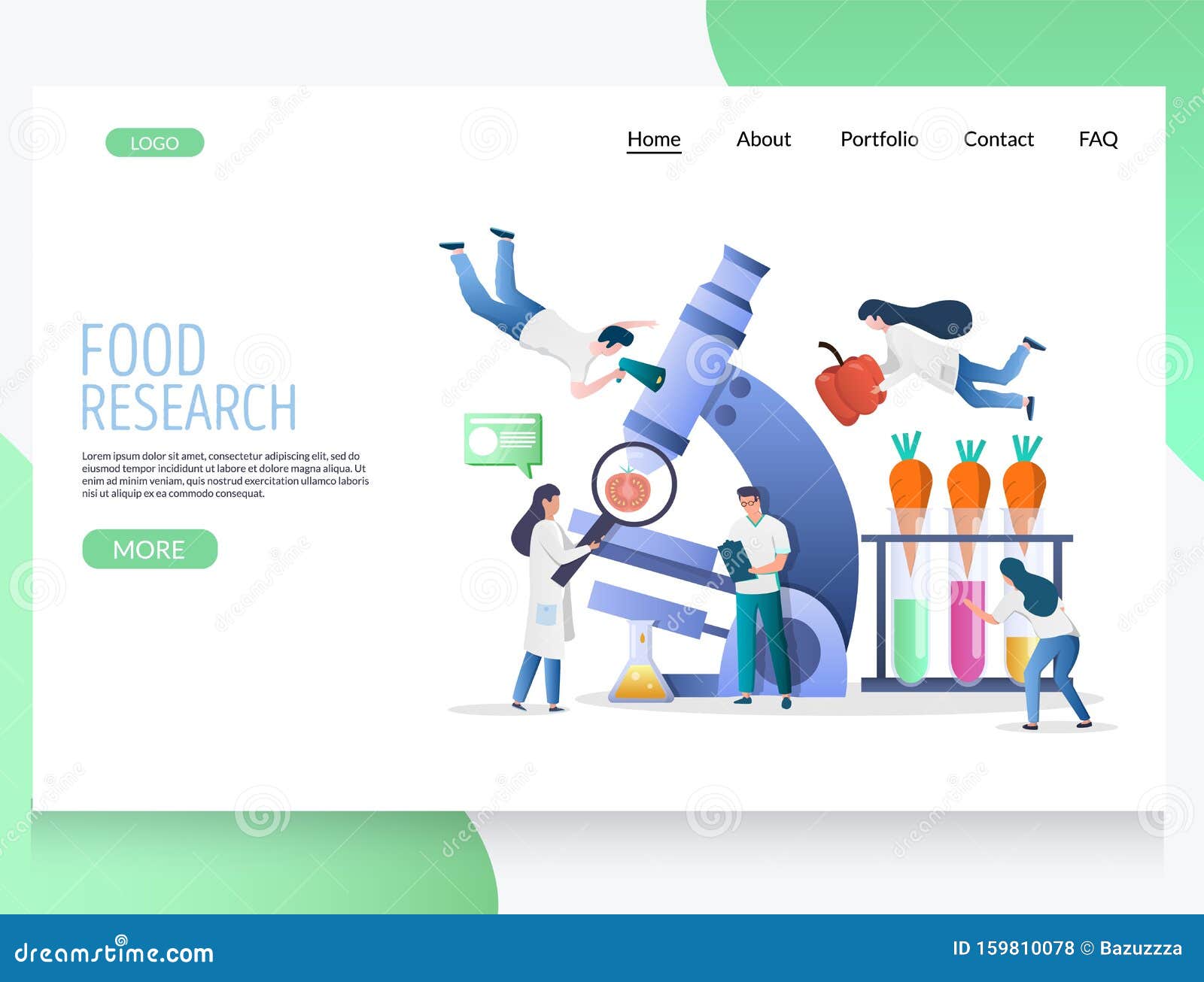Food Research Vector Website Landing Page Design Template Stock Vector ...