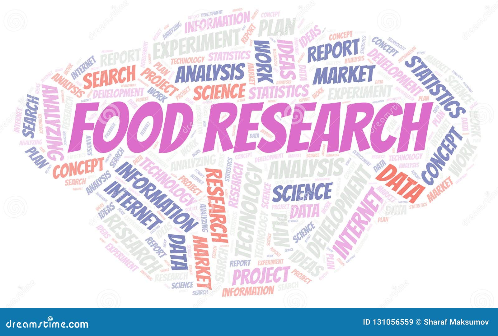 Food Research word cloud. stock illustration. Illustration of word ...