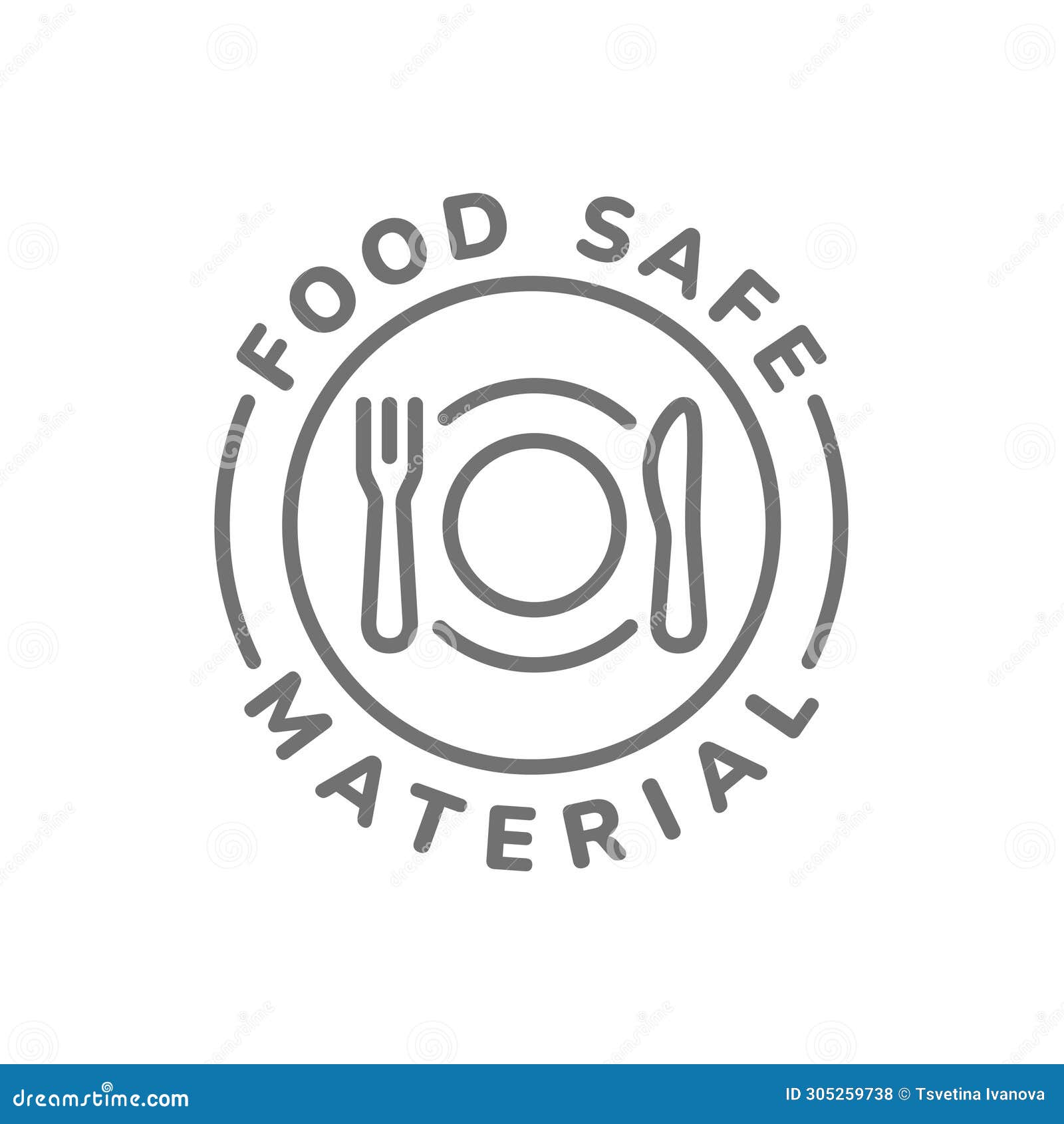 Food Safe Material Vector Label Stock Illustration - Illustration of ...